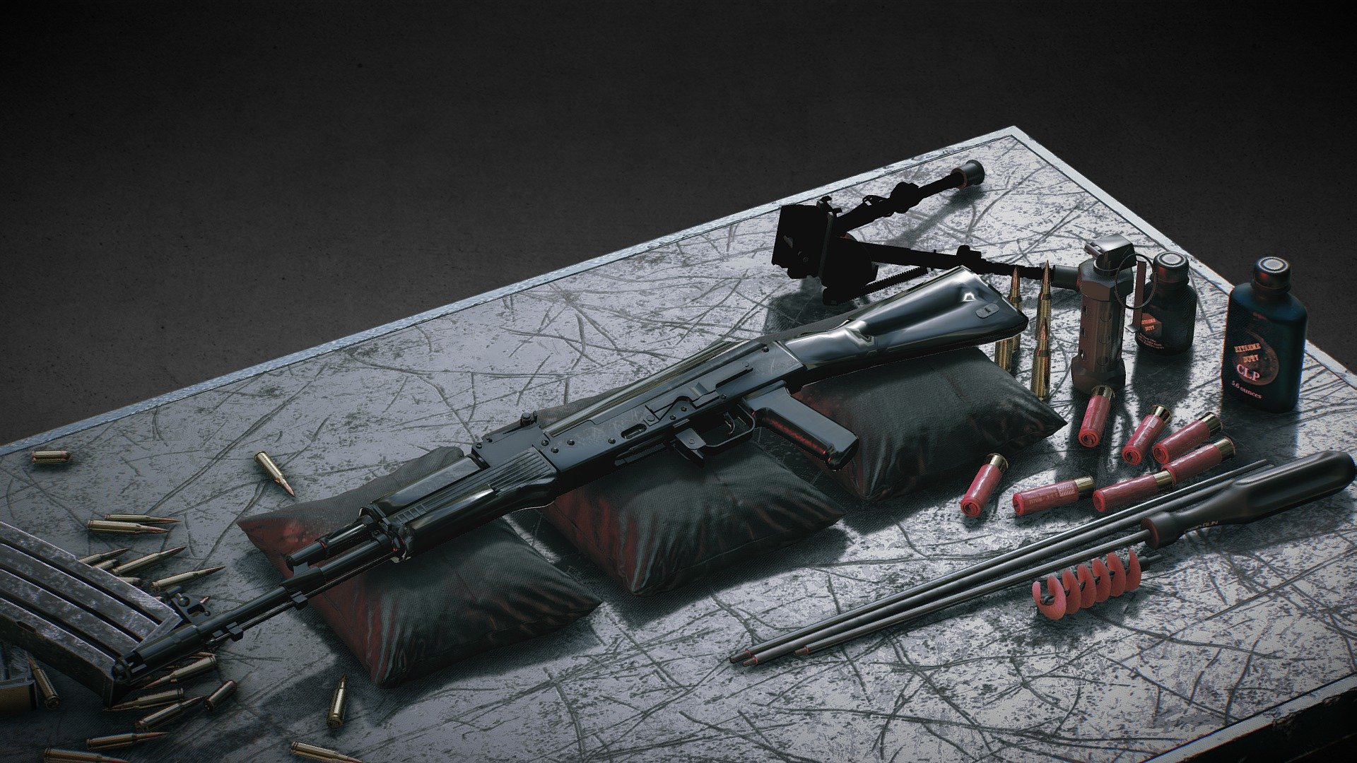 Weapon Table / PBR Lowpoly / MW2019 - Buy Royalty Free 3D model by ...