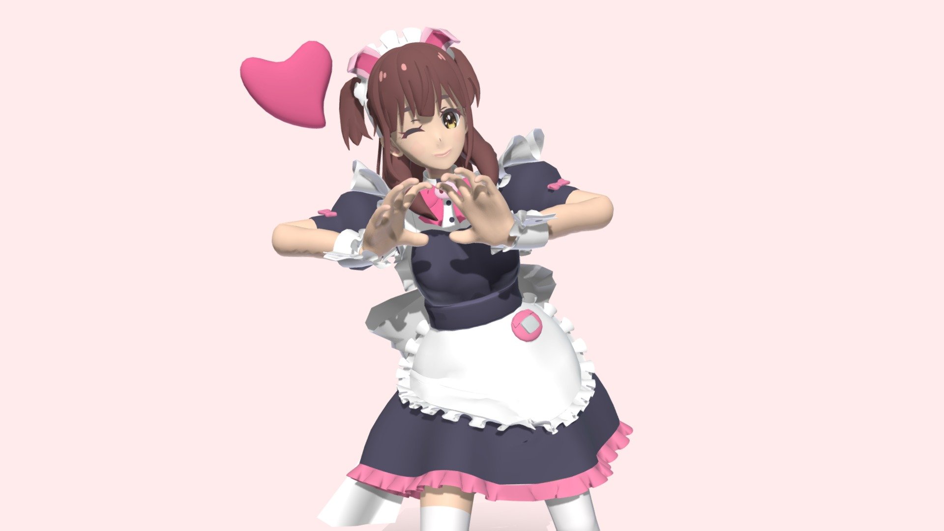 Wahira Nagomi (Akiba Maid War) - 3D model by tarako_ko [24b9b35 ...