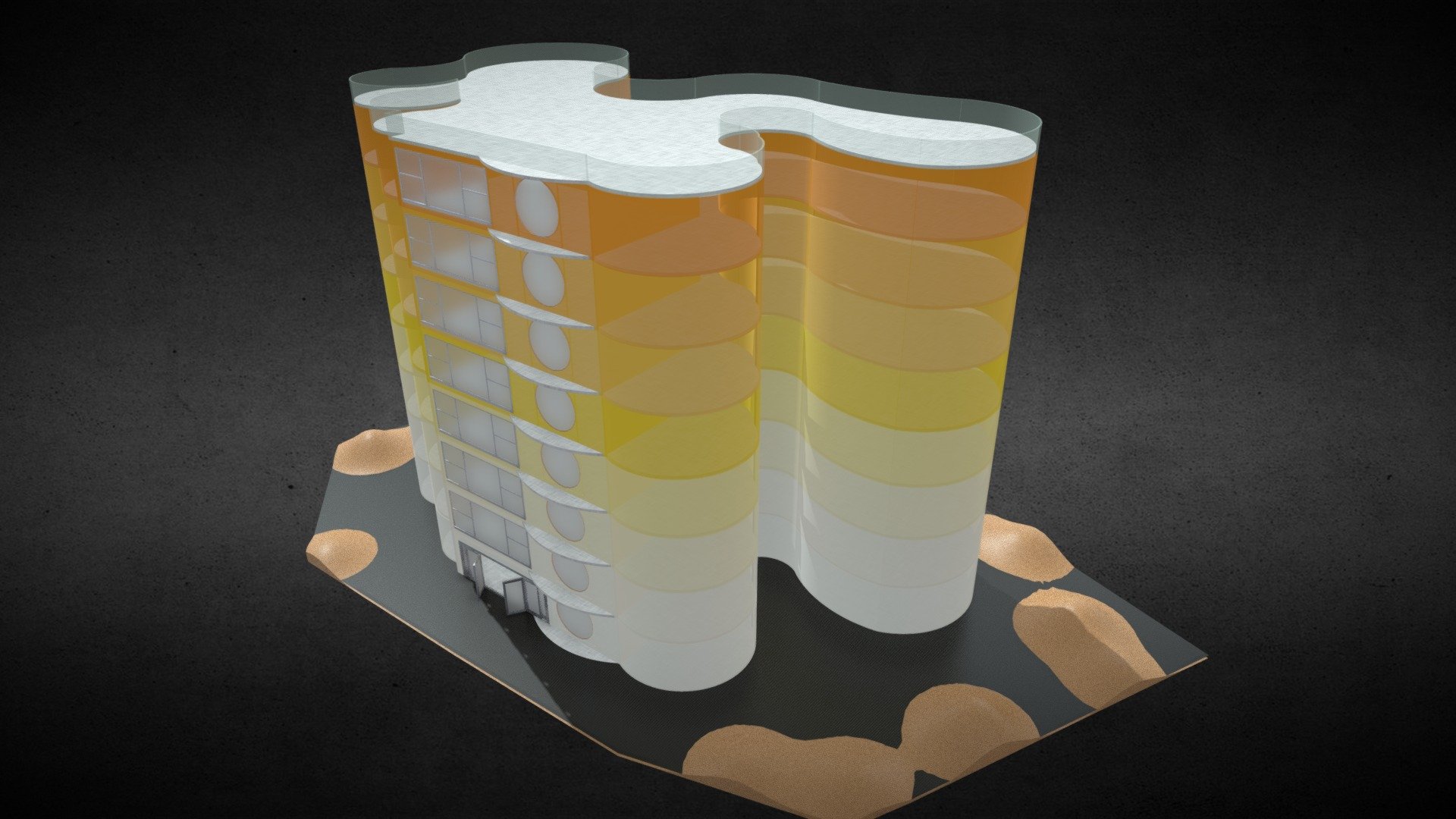 Gallery Curve 3 (Building) - Download Free 3D model by Isaak_ME ...