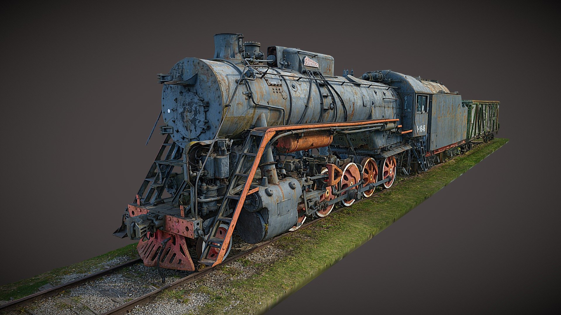 Steam locomotive L-1646 - 3D model by Saulius.Zaura [24c23b0] - Sketchfab