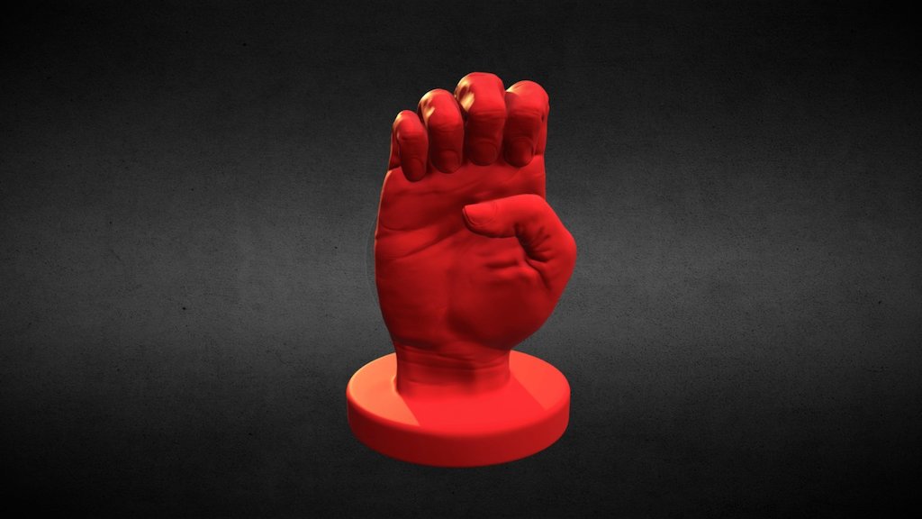 Maltese Sign Language 'e' - 3D model by Bruno De Maeyer (@ohne ...