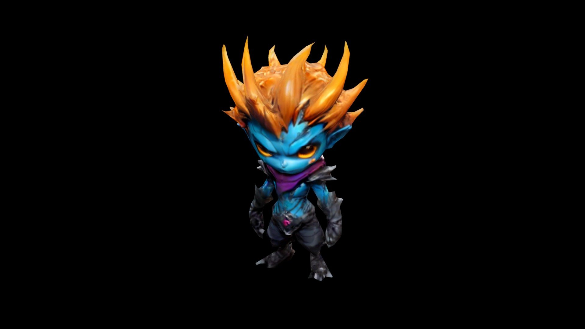 Warrior Devil A stoic, blue-skinned monster with - Download Free 3D ...