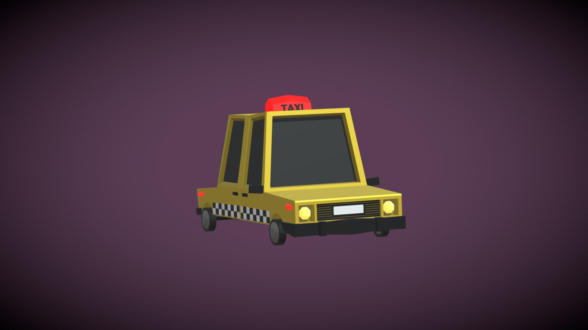 Cartoon Taxi - Download Free 3D model by Llop (@llopestepari) [24ce4b9 ...