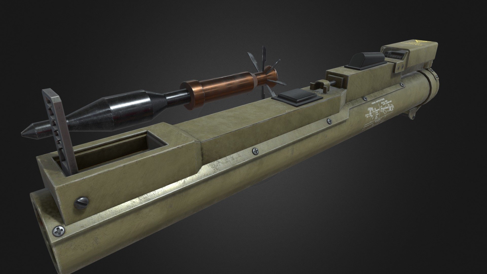 M72 LAW AAA Game Ready PBR Low-poly 3D model - Buy Royalty Free 3D model by Syed16961 [24d1ae5 ...