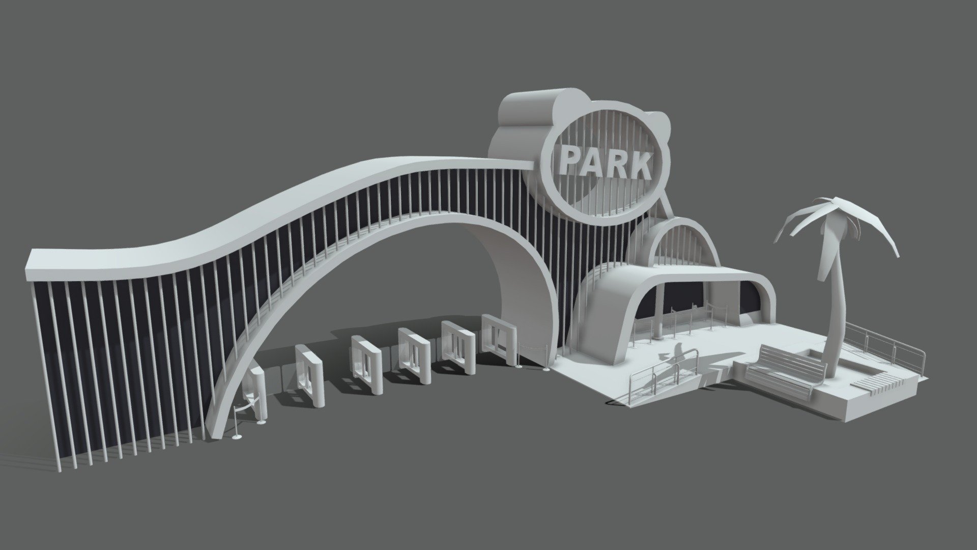 Gate - Download Free 3D model by VasyaPeteckin [24d48ed] - Sketchfab