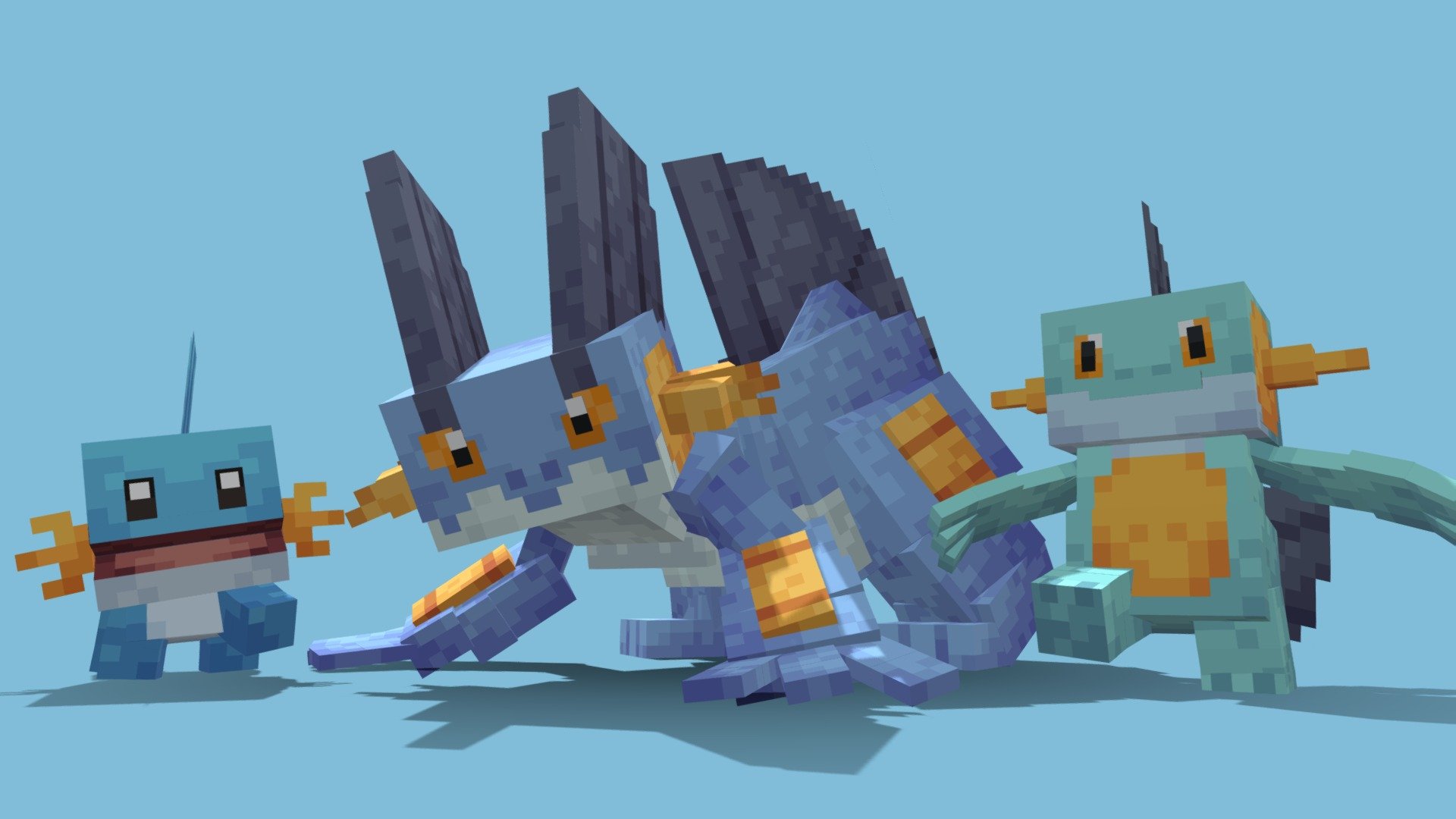 Mudkip Line (Cobblemon) - 3D model by heaveninvoid_ [24d5796] - Sketchfab