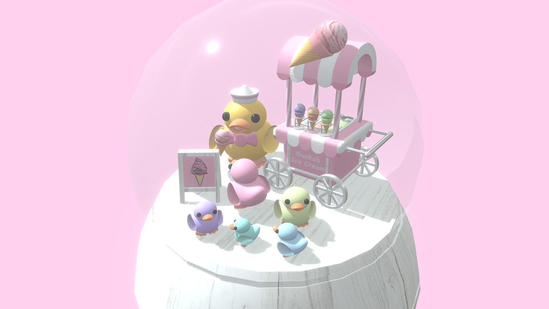 Ducko's Ice Cream_1111448004 - 3D model by ruby_27 [24daab1] - Sketchfab