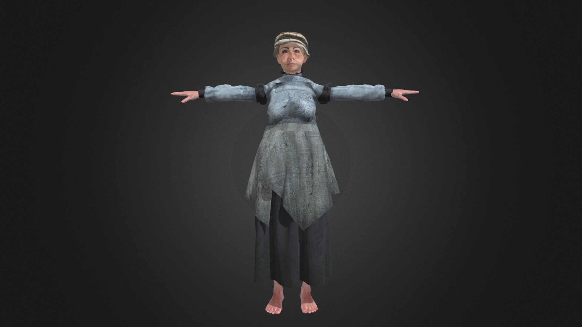 Medieval poor woman - Download Free 3D model by carmenpaloma [24db154 ...