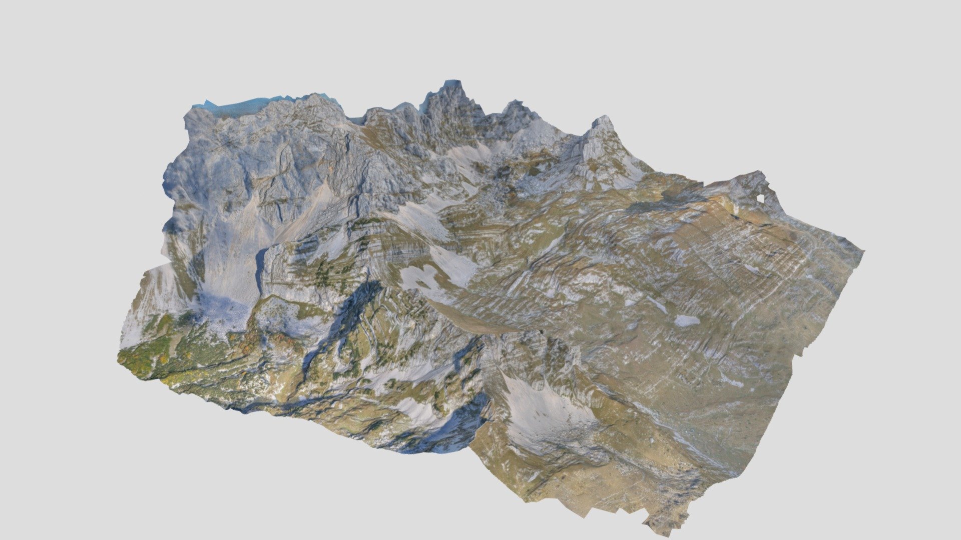 Šareni pasovi, Durmitor - 3D model by Department of Geology, University of Ljubljana ...