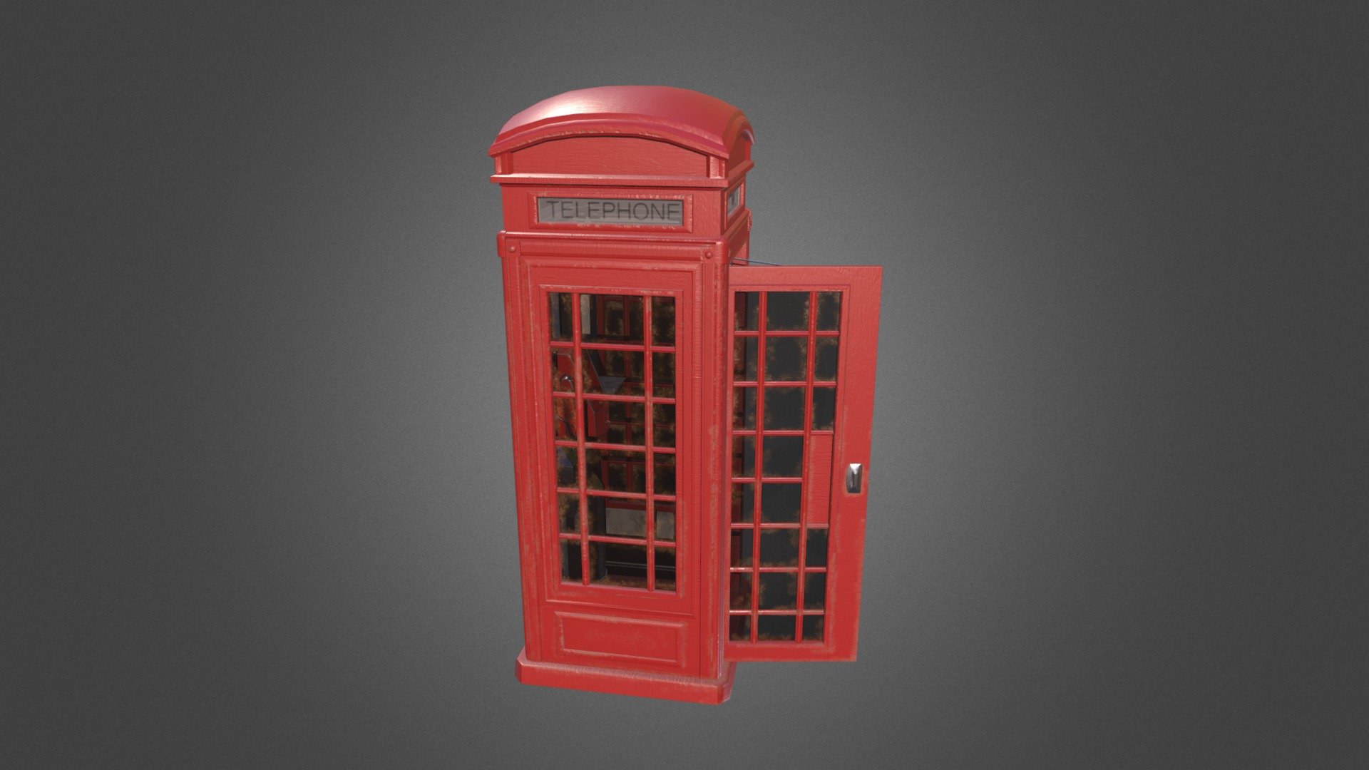English Phone Booth - 3D model by ksharp3d [24dbdce] - Sketchfab