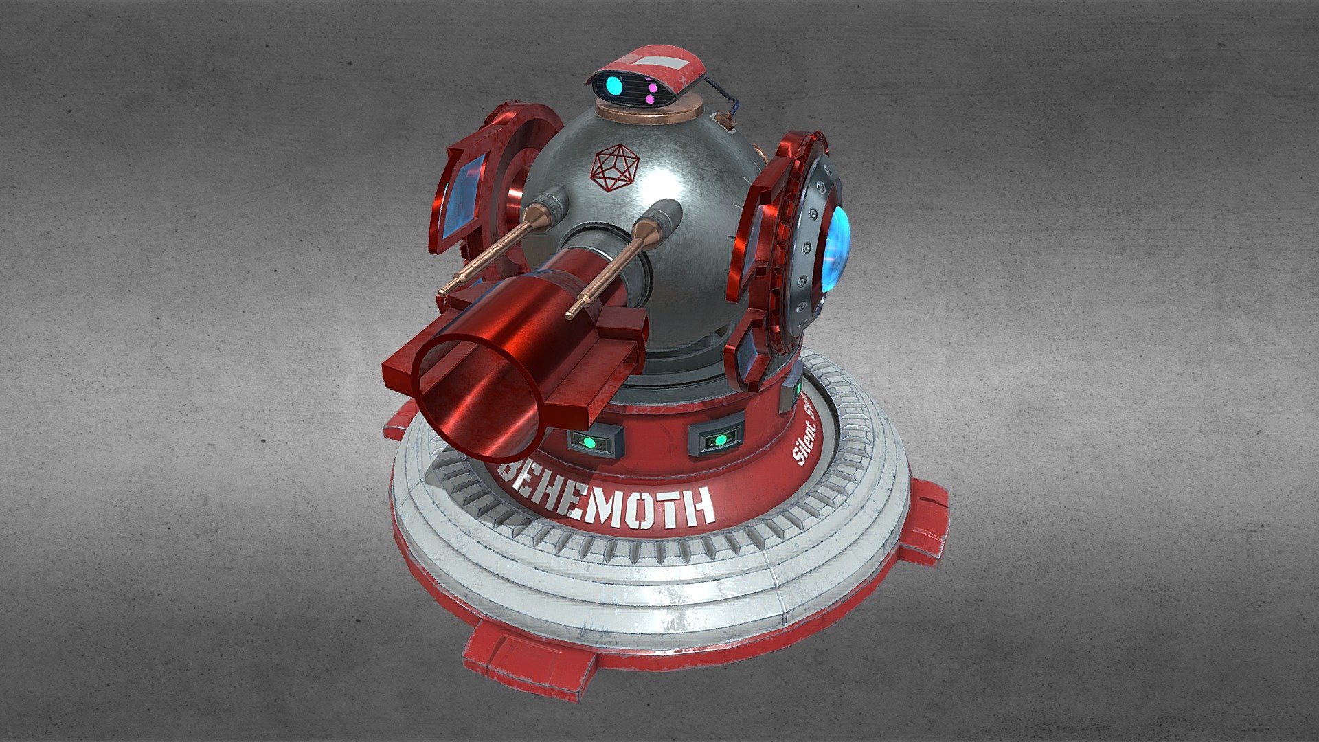 Hyper Cannon Turret (Sci-Fi) - Behemoth - 3D model by Bardo Computing (@BardoComputing) [24dcf2f ...