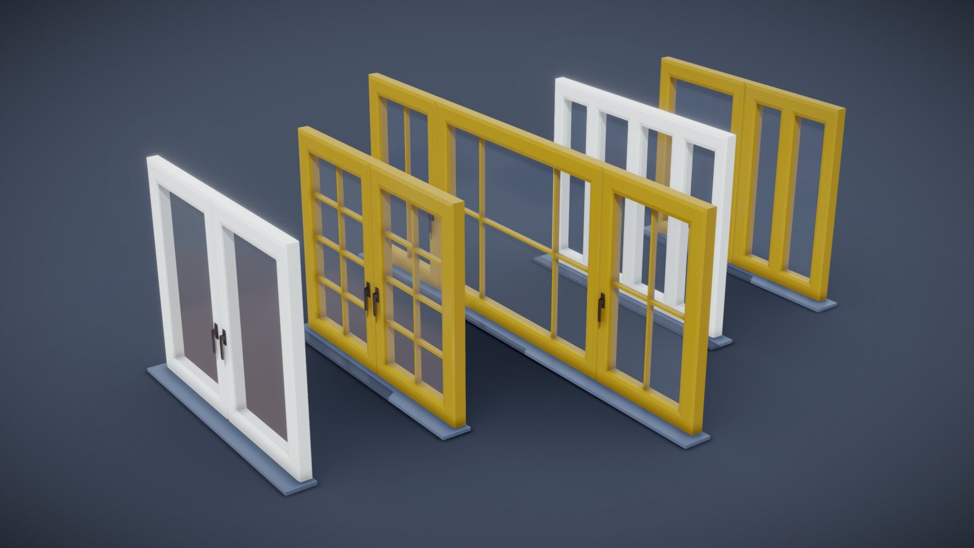 Low Poly Windows - Buy Royalty Free 3D model by TankStorm [24de04e ...