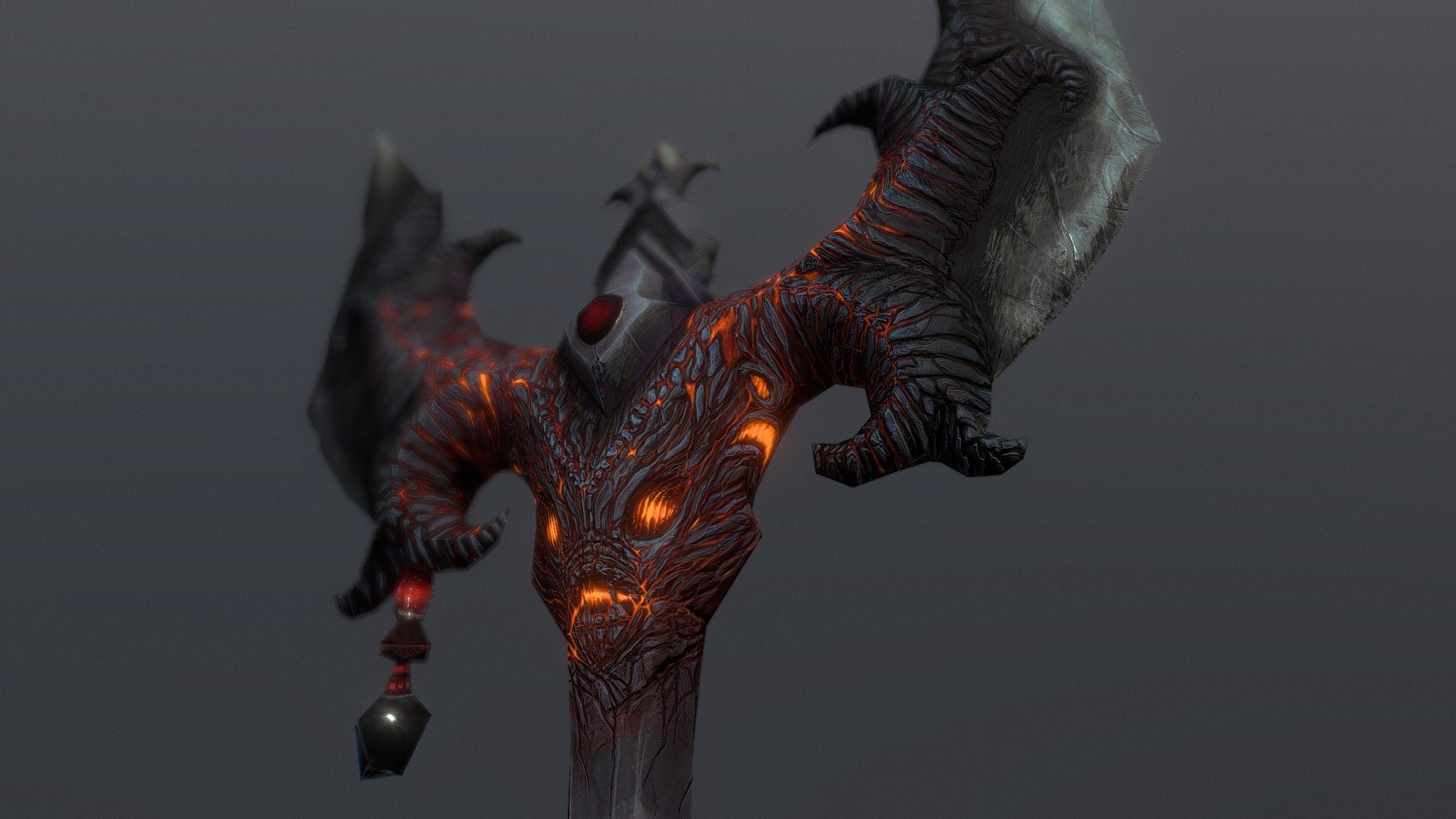 Demonic Lava Axe - 3D model by Foxperity [24e01ca] - Sketchfab