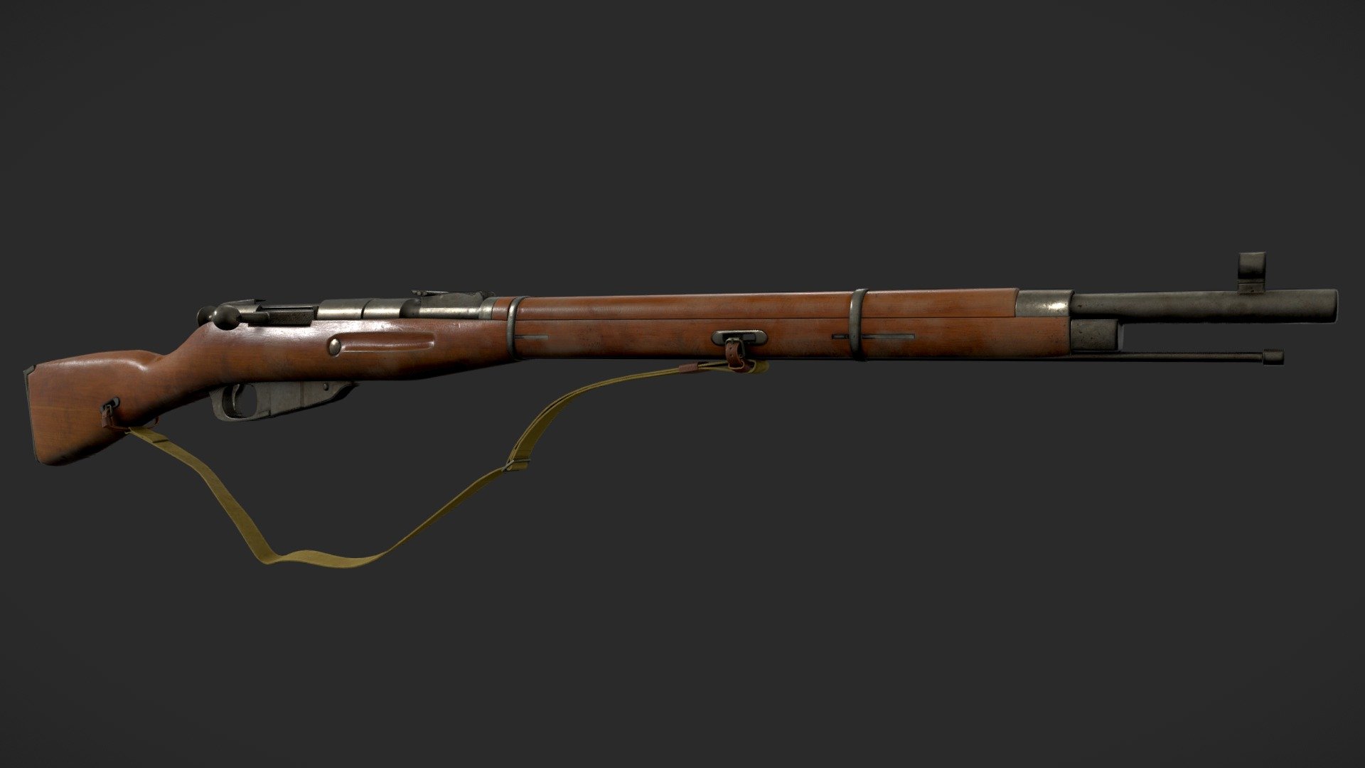 WWII Mosin Nagant M91/30 - 3D model by Mykyta Pidhainyi ...