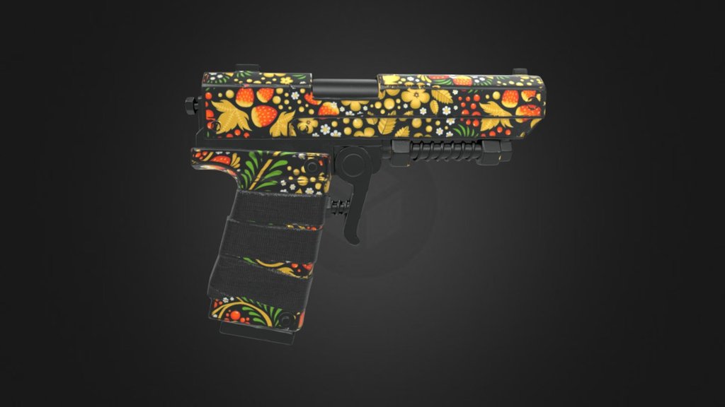rust semiauto pistol - 3D model by uniqum [24e8918] - Sketchfab