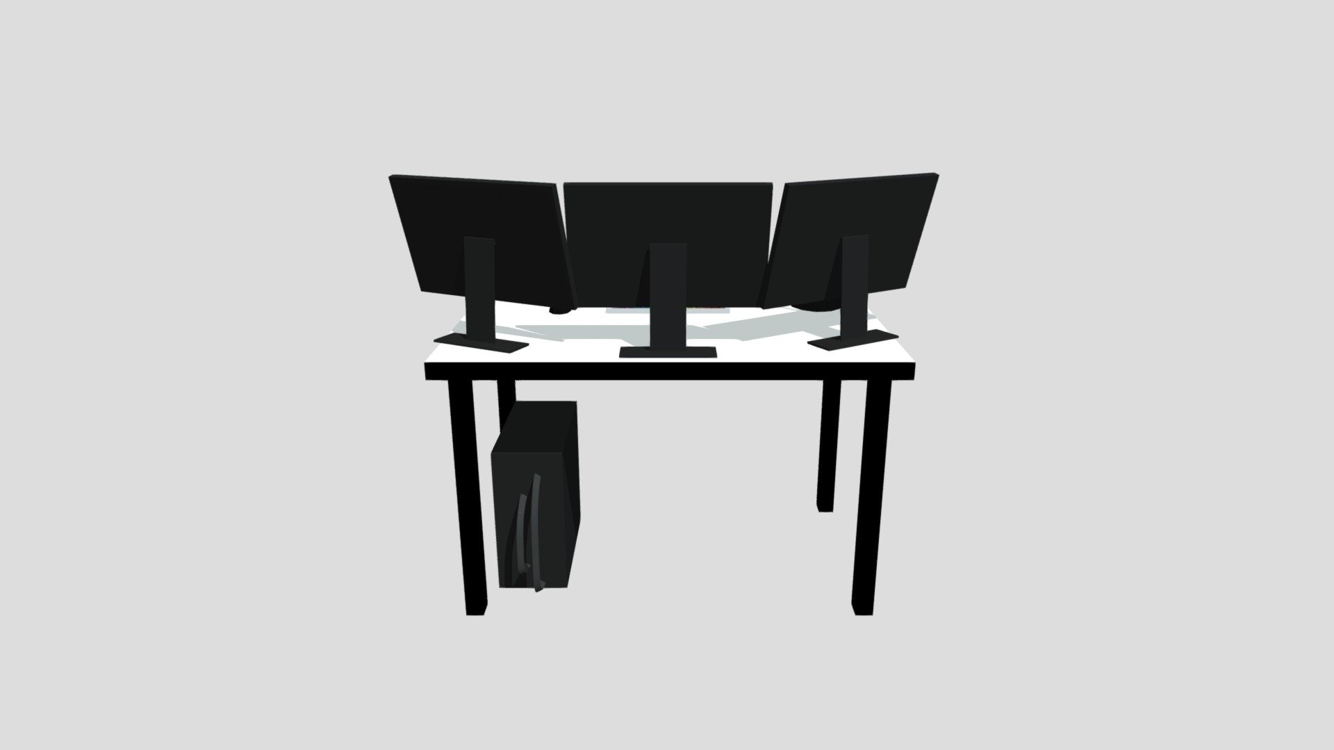 Gaming Desk Low Poly 3D Maya Model - 3D model by ashlett [24ed4d1 ...