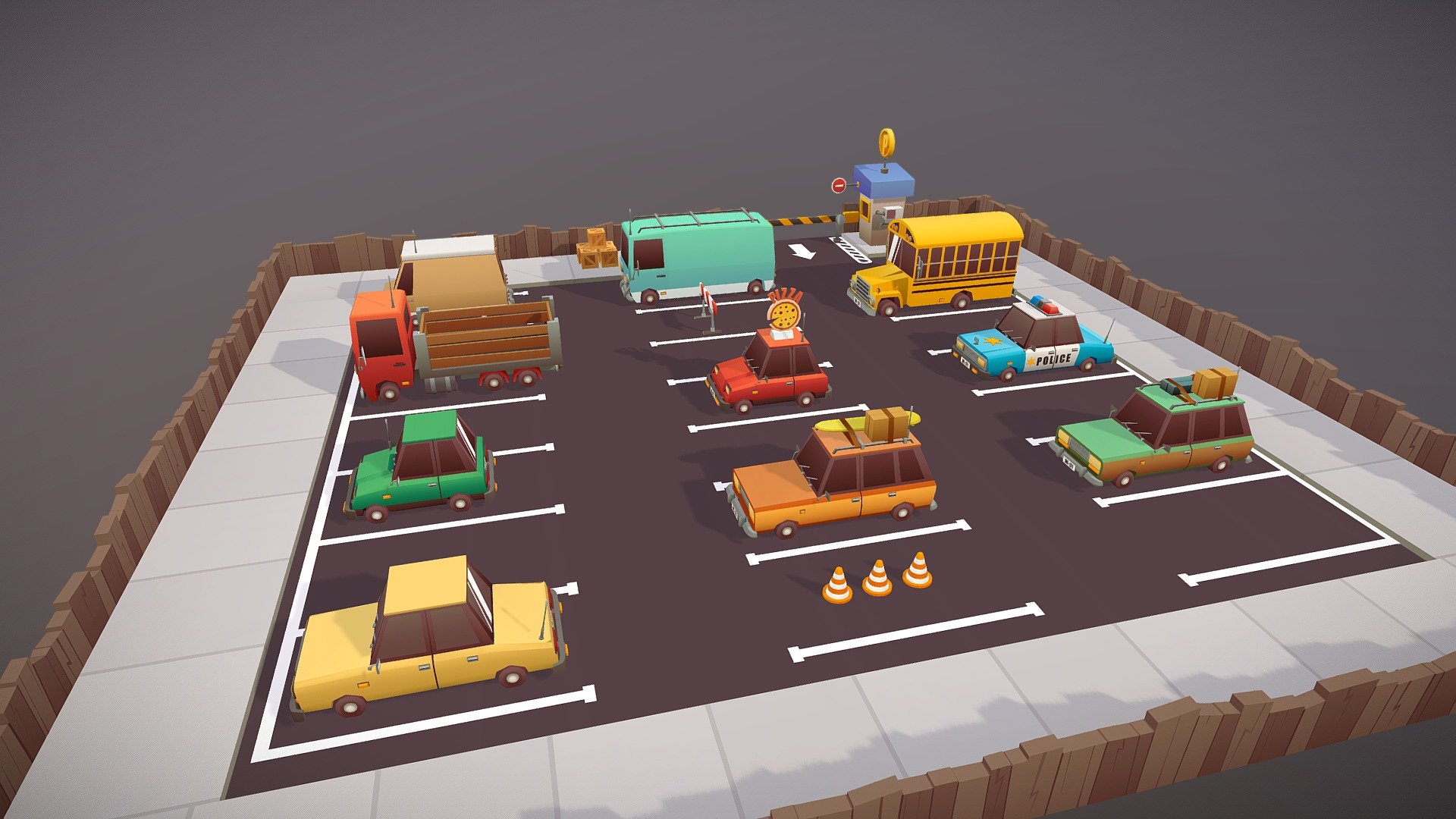 Car Parking Lot - 3D model by Łukasz Juńczyk (@astral518) [24ed780 ...