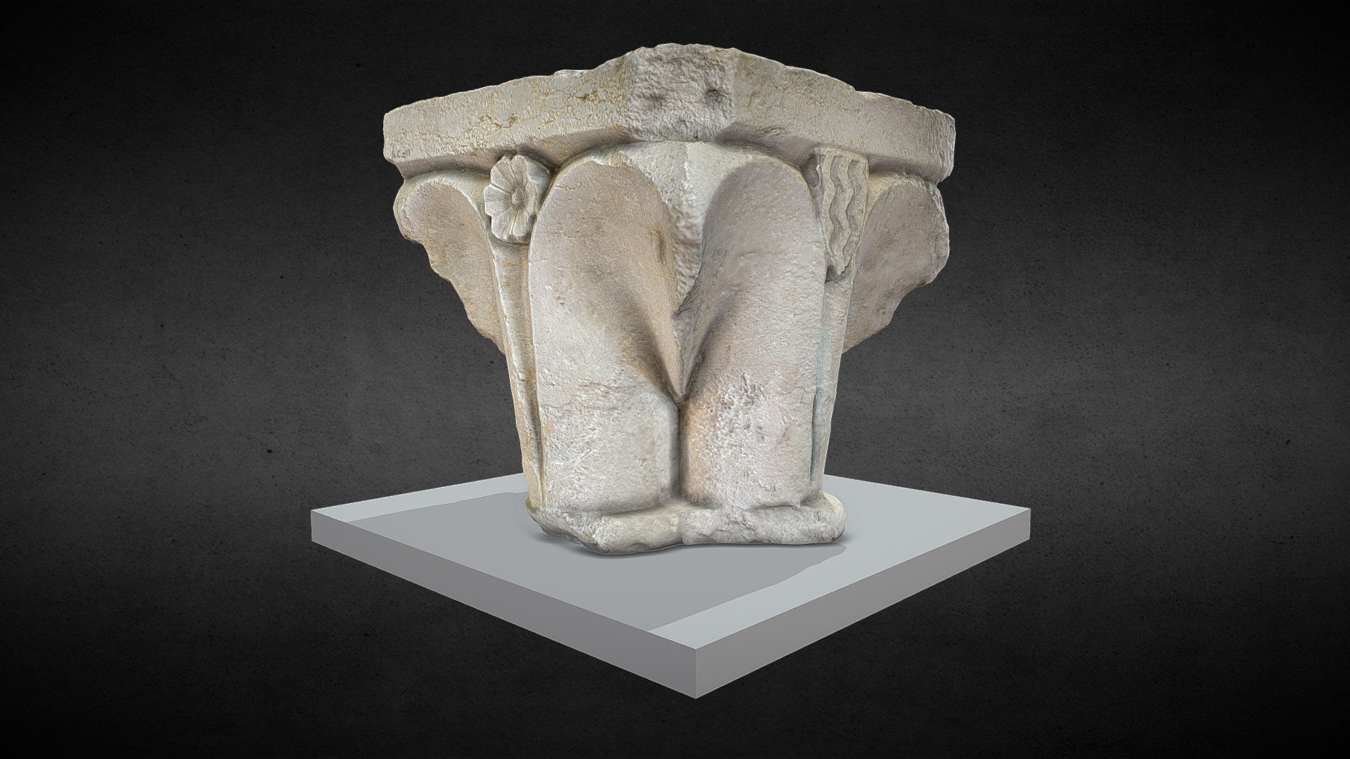 Capitell heràldic dels Rajadell (s. XIV - s. XV) - 3D model by Museu d ...