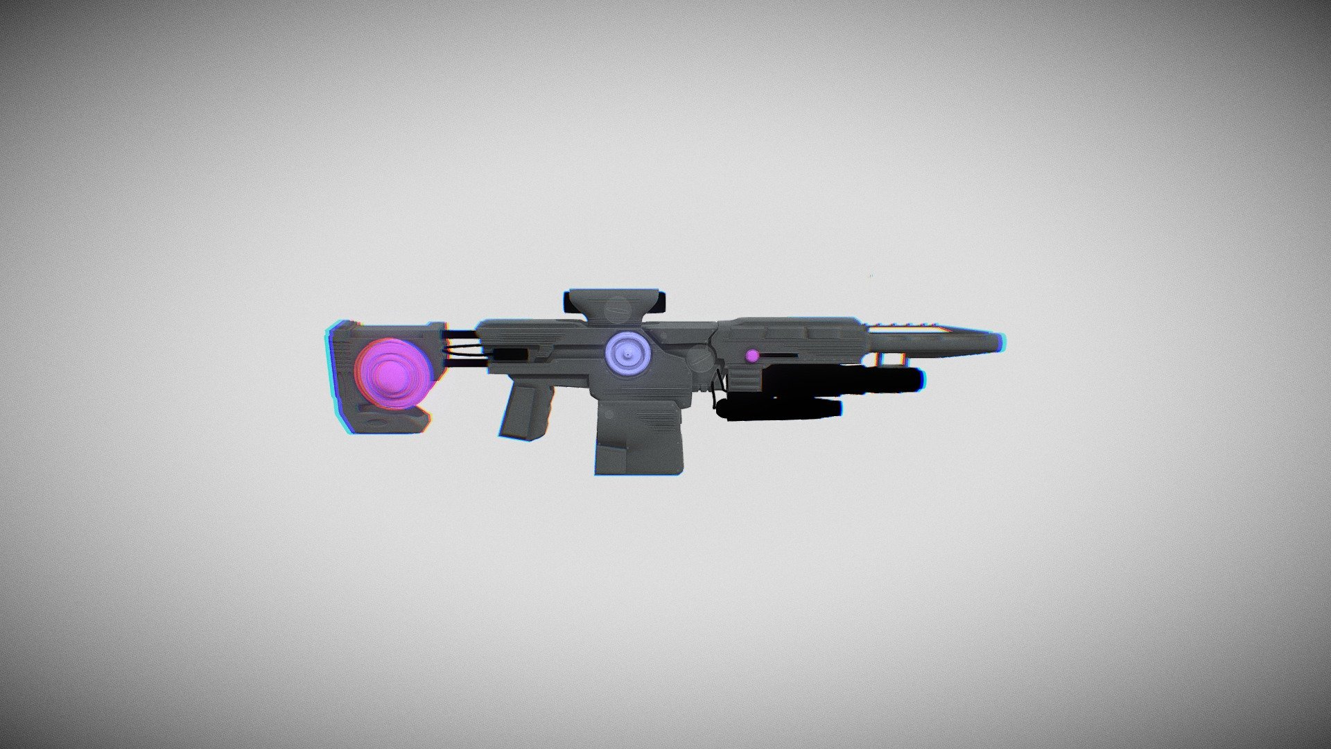 Blaster Rifle Low-poly 3D model Best Gun Low-pol - 3D model by ...