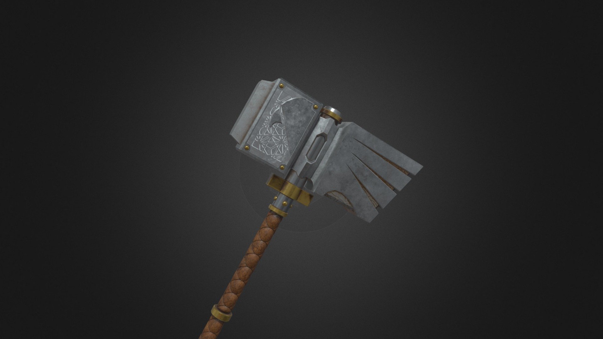 Dwarf Hammer - 3D model by David Maldonado Carazo (@dmaldonadoc) [24f24c9] - Sketchfab
