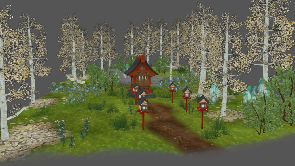 The Hokora in the Woods - 3D model by yixiya [24f5447] - Sketchfab
