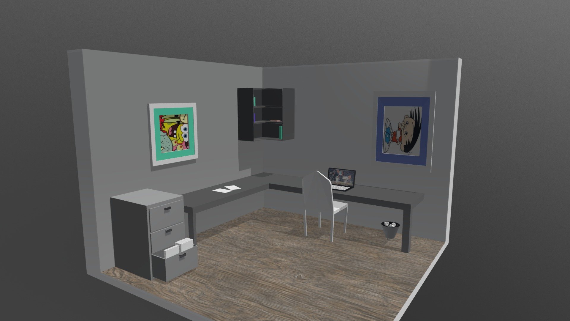 Study Room - 3D model by Barbara Gonzaga (@barbaragonzaga) [24f66fd ...