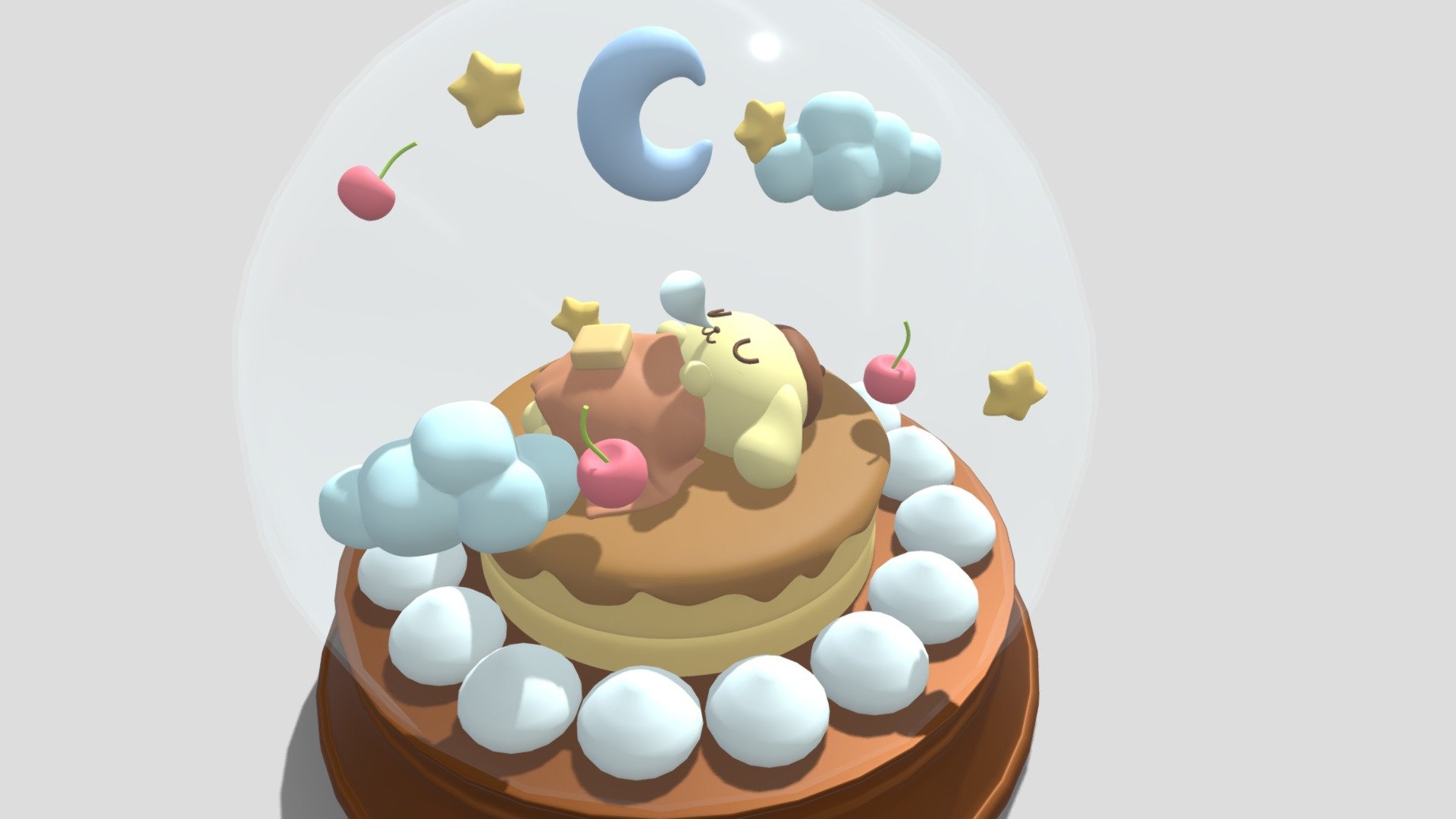 Pompompurin Dream - 3D model by AngelynBoonlertsap [24f9ae0] - Sketchfab