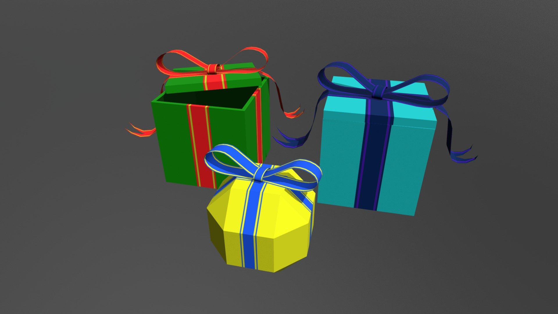 Low-Poly Christmas Presents - Download Free 3D model by ...