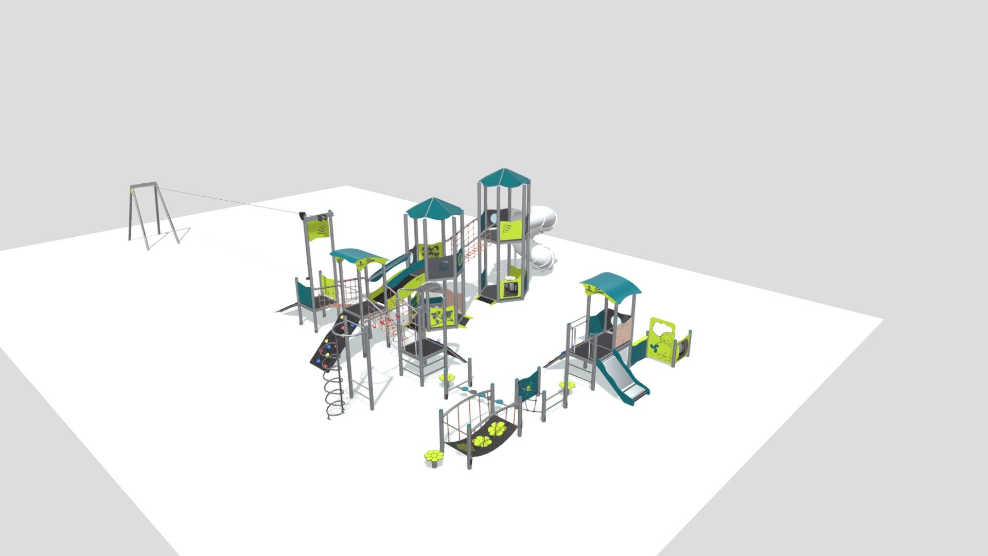 BIG PLAYGROUND STRUCTURE | ANTARES - Download Free 3D model by Pozza ...