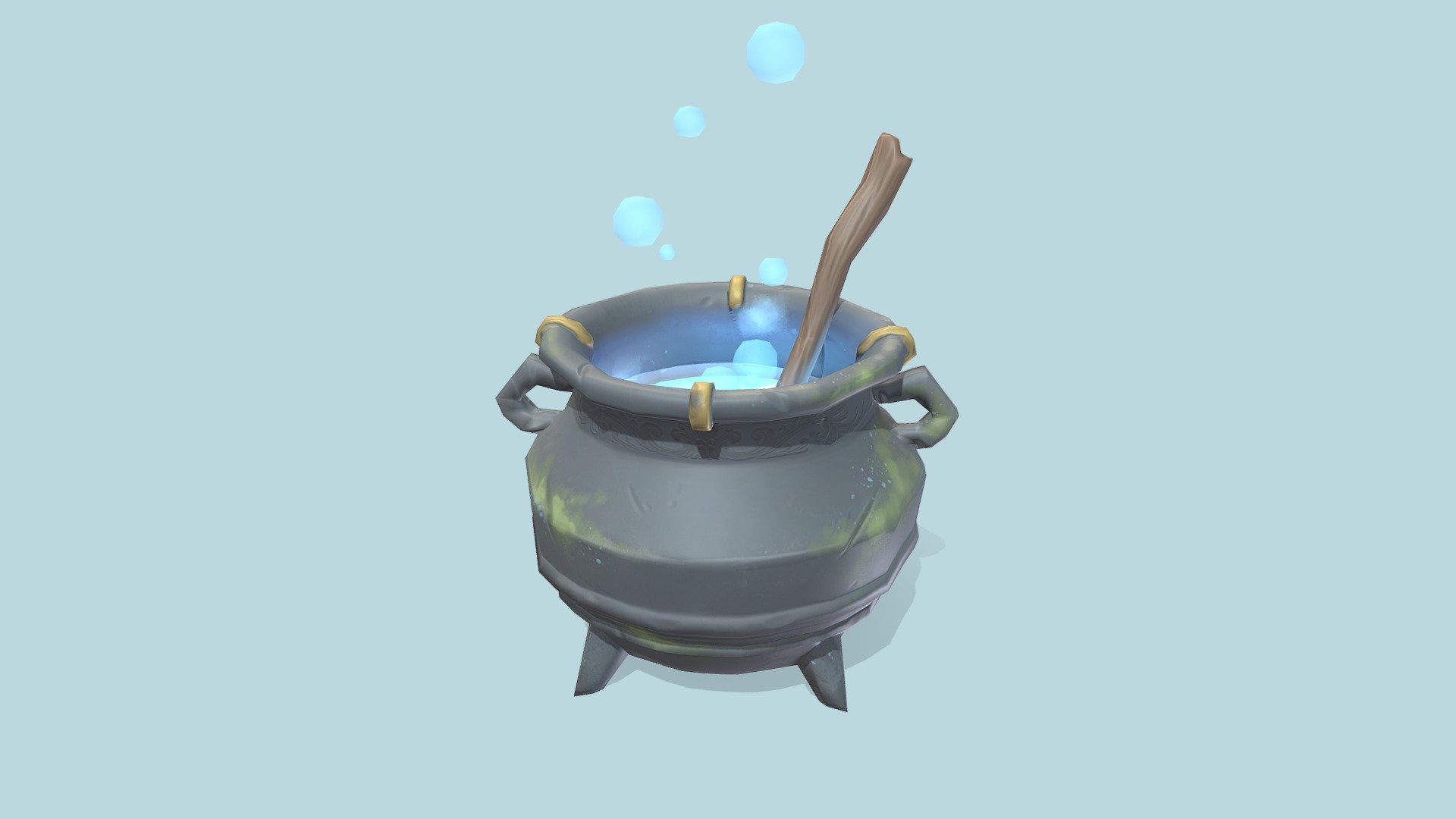 Fantasy Cauldron | Hand-Painted - Download Free 3D model by ...