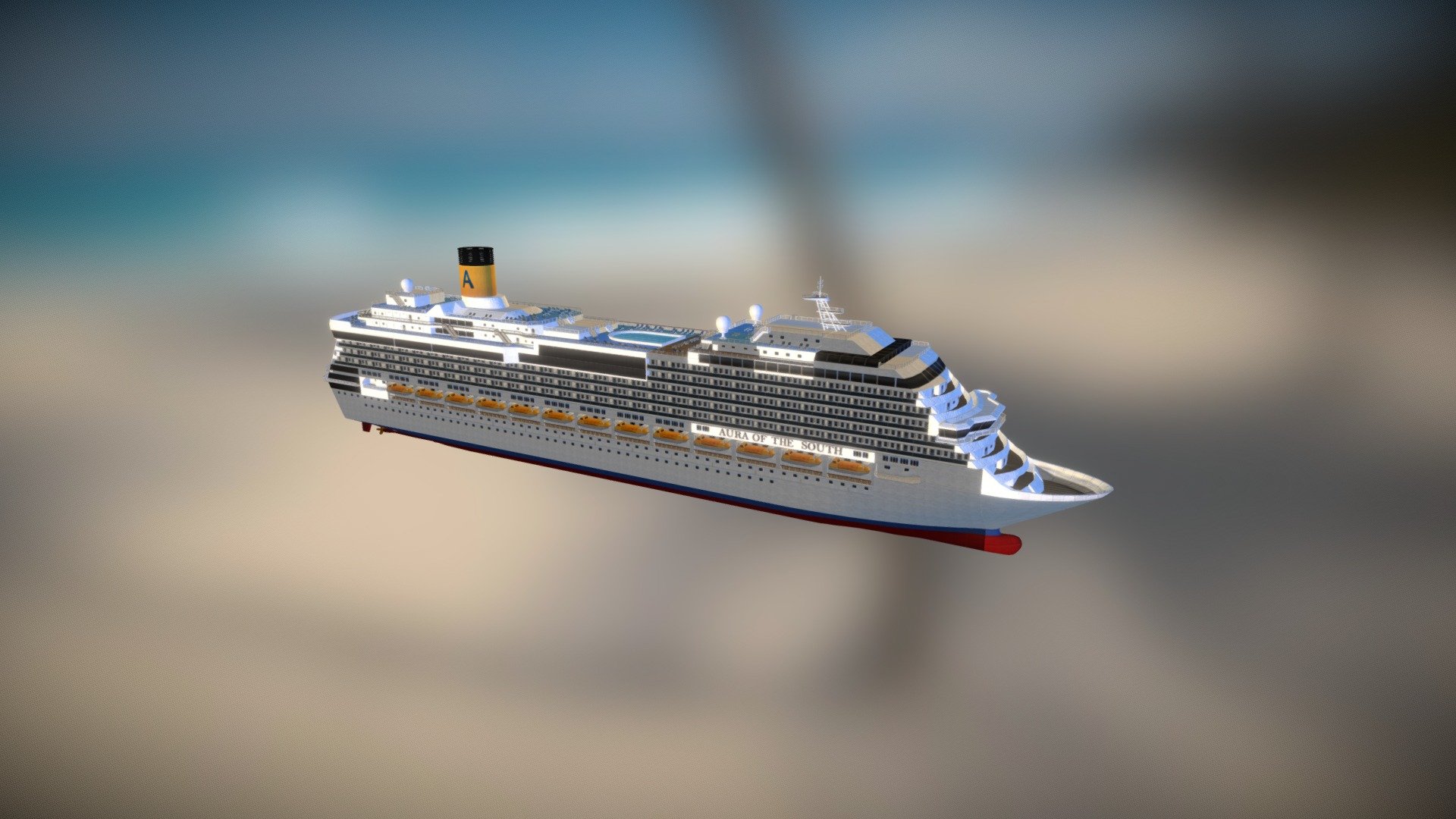 Modular Cruise Ship, The Aura of the South - 3D model by ChocoFries ...
