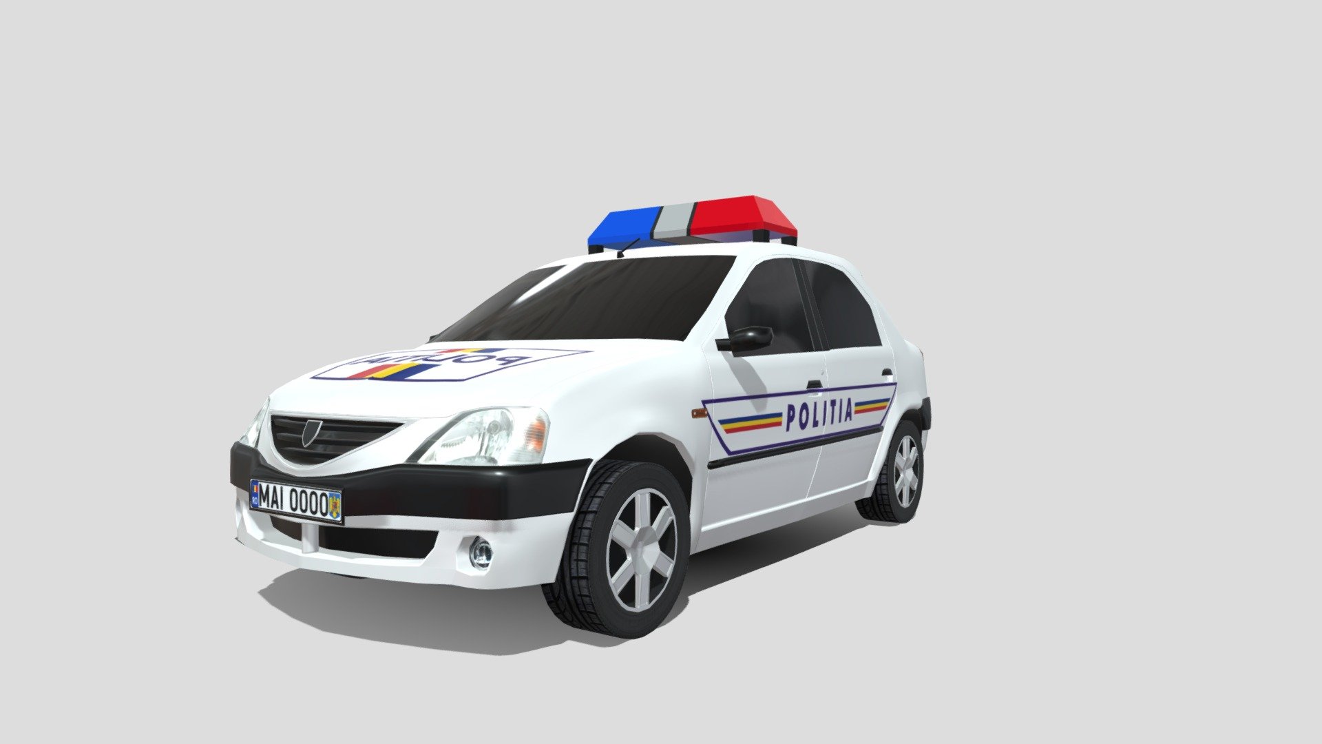 2004 Dacia Logan Romanian Police Car - 3D model by Andrasfi Games ...