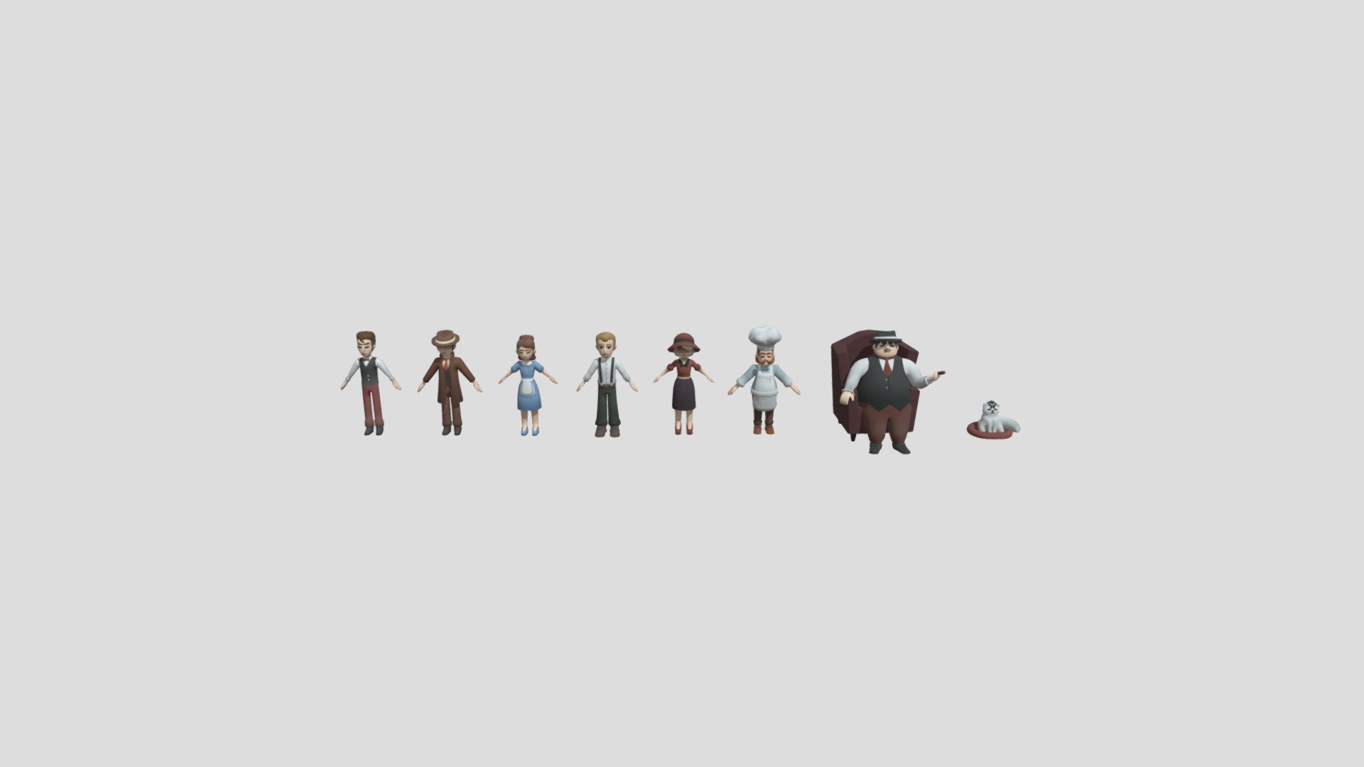 Mafia Bar Characters - 3D model by Lucky Maki (@lucky_maki) [250c1ed ...