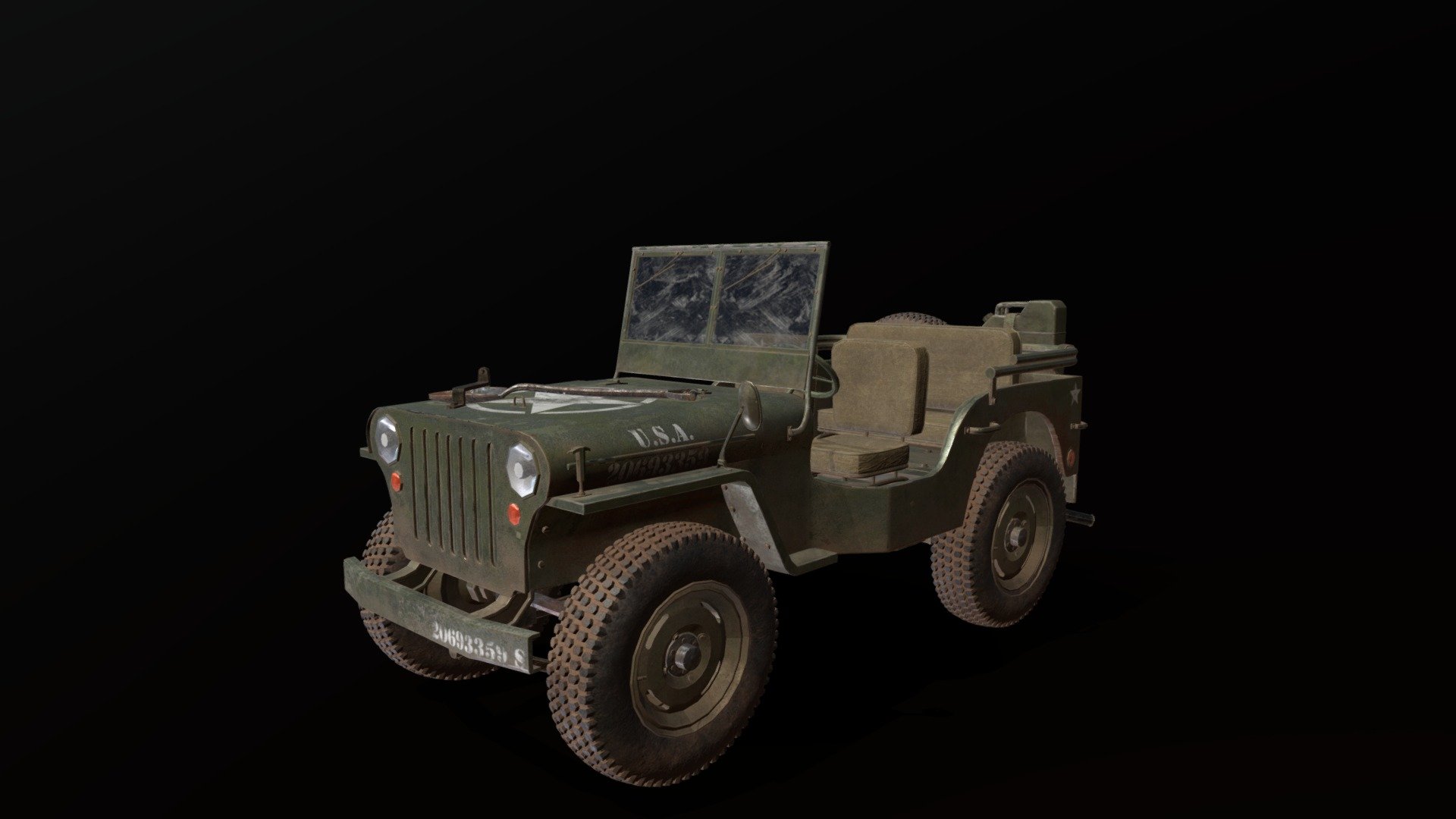 Jeep willy (us army) - Buy Royalty Free 3D model by Zyzz.Art (@tejas ...