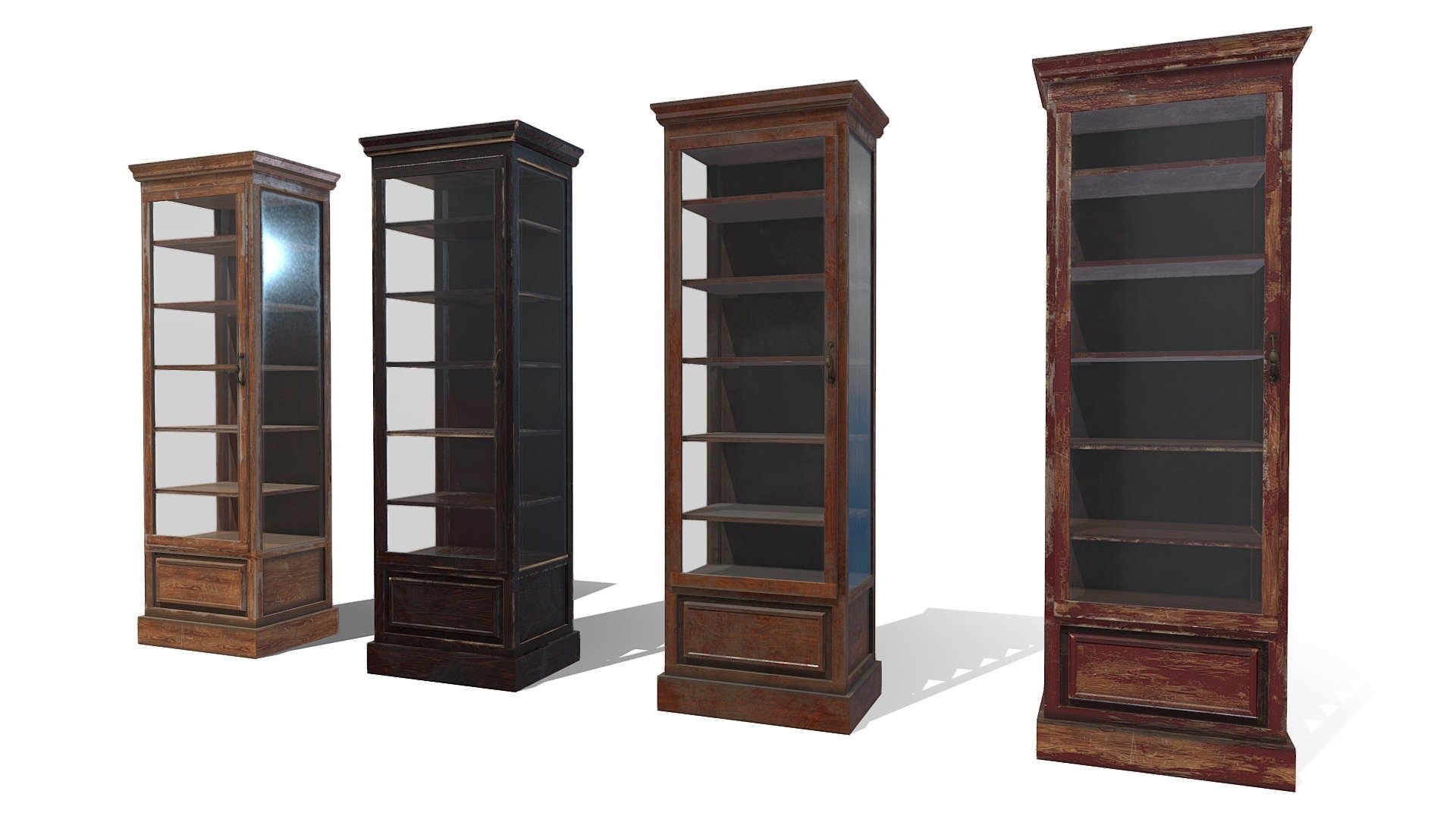 Tall Glass Display Cases - Buy Royalty Free 3D model by Studio Lab ...