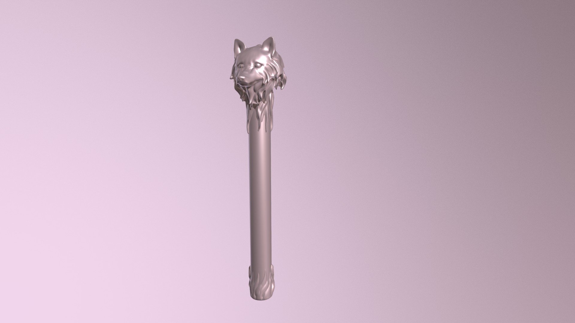 Wolfhead staff - 3D model by Azzedar Ranthalion (@azzedar) [2511b67 ...