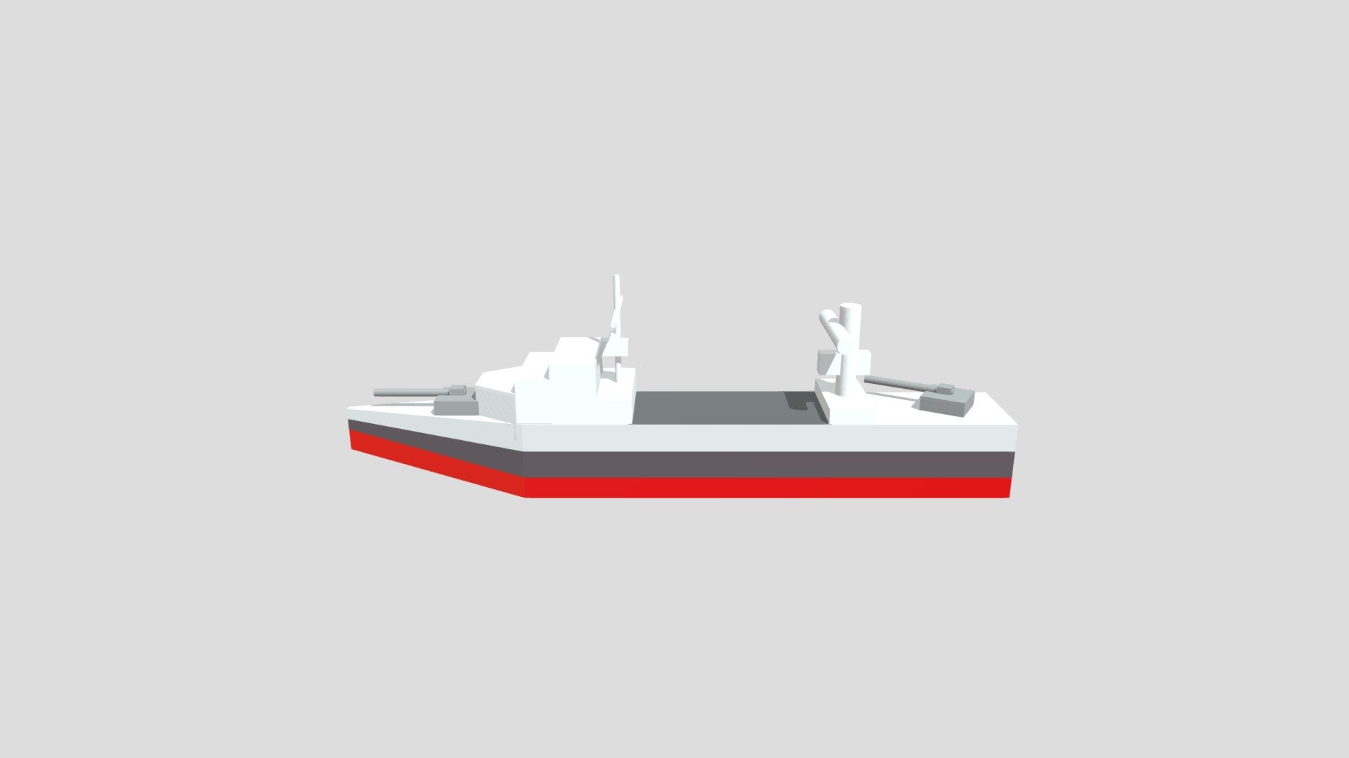 Low poly WW2 destroyer - Download Free 3D model by PandasEdge ...