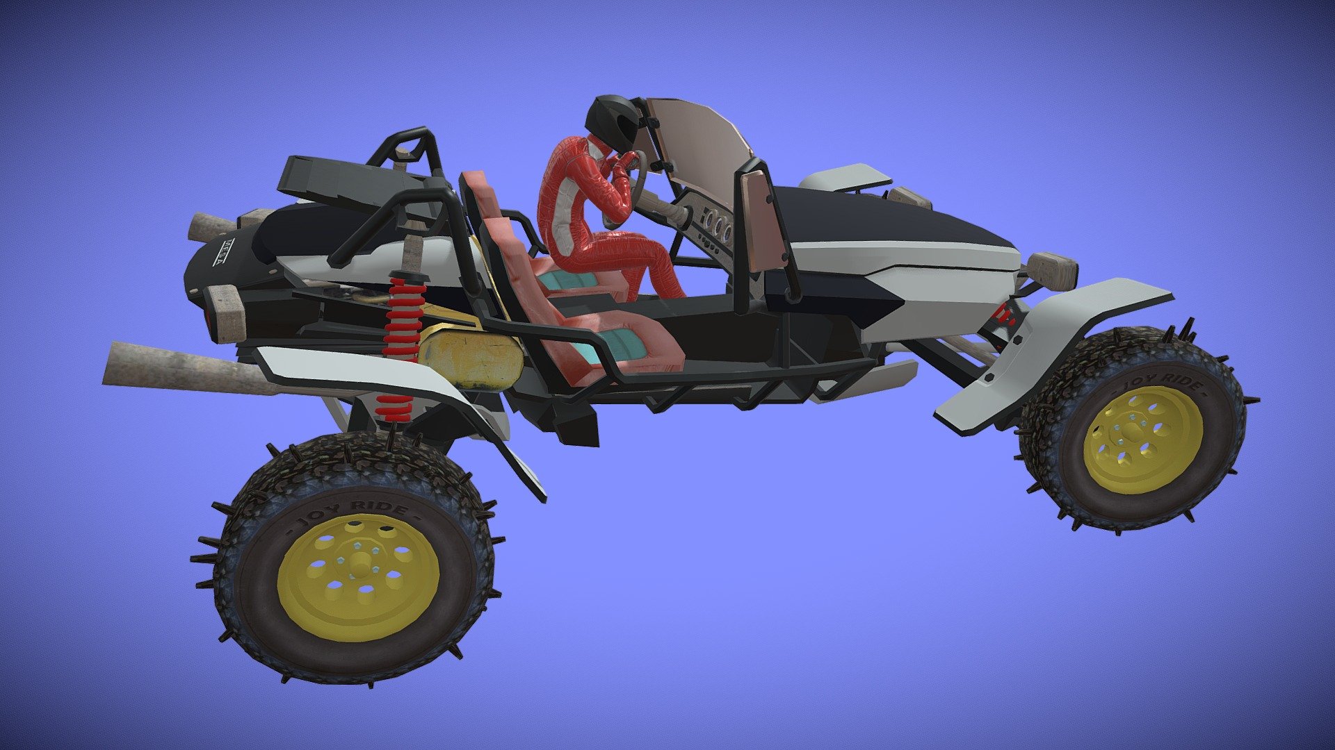Racing Character Drives Dune Buggy - 3D model by LasquetiSpice [251738a ...
