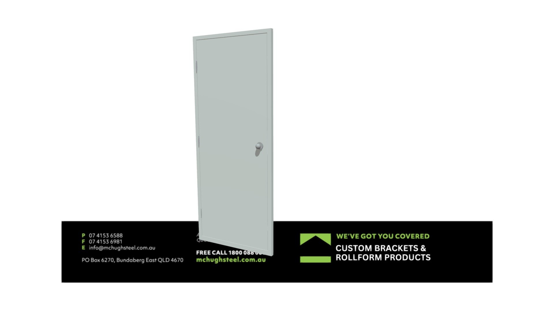PASH PA Door 820 Single Skin Shale Grey - 3D model by mchughsteel ...