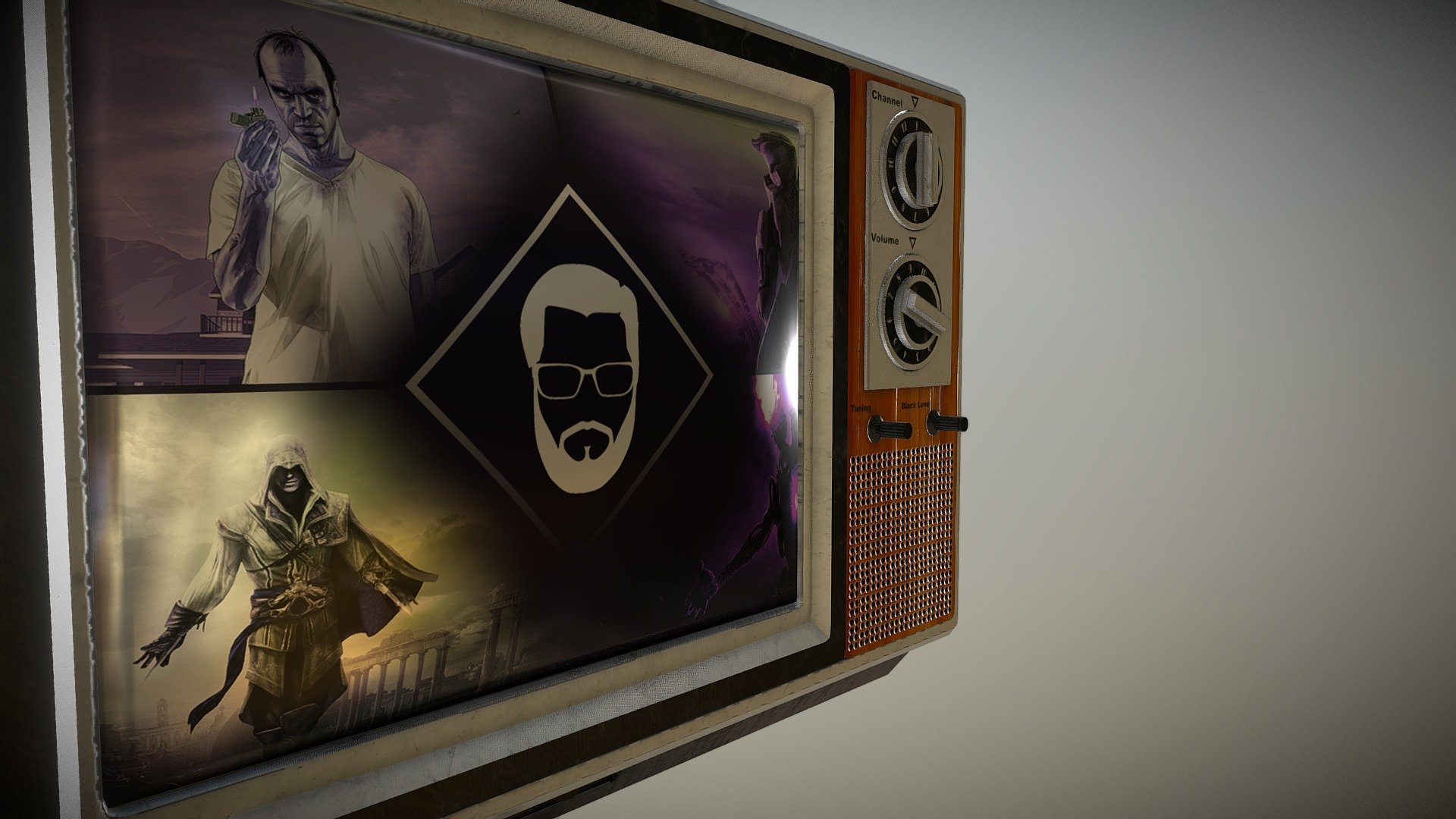 Old CRT TV - Game Ready Model - 3D model by Ryan Thornhill-Smith ...