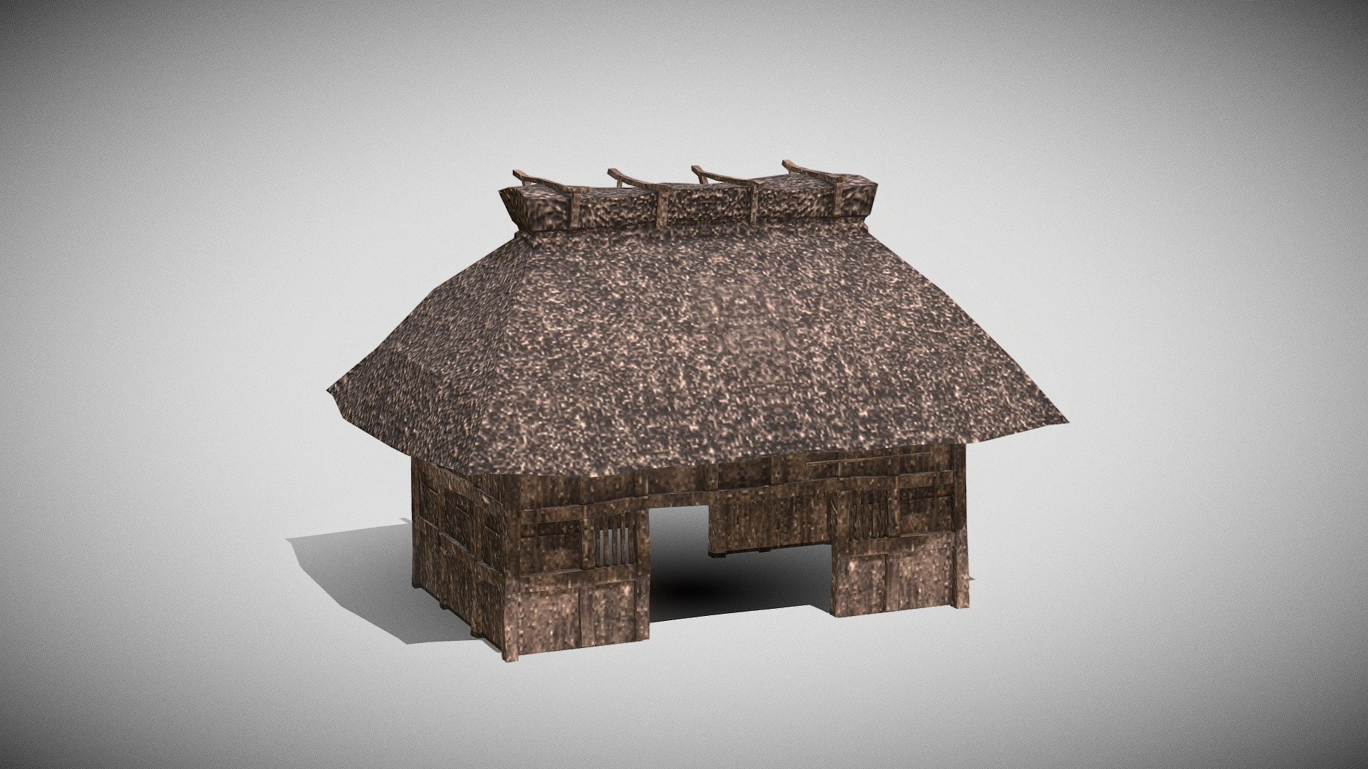 Lowpoly Samurai House1 - 3D model by owowowsam [251e1dc] - Sketchfab