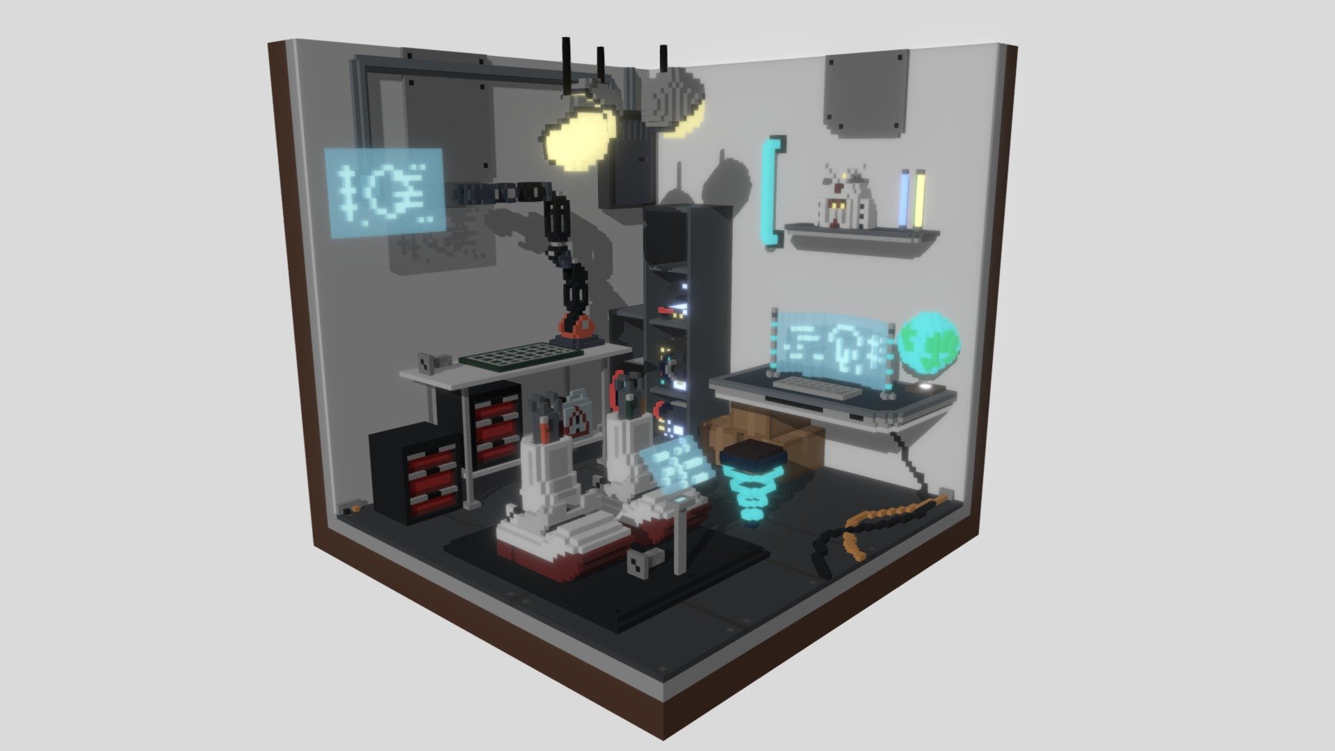 Robot garage Voxel - 3D model by Yoav-Bensadoun (@Yoyoav) [251ef67 ...
