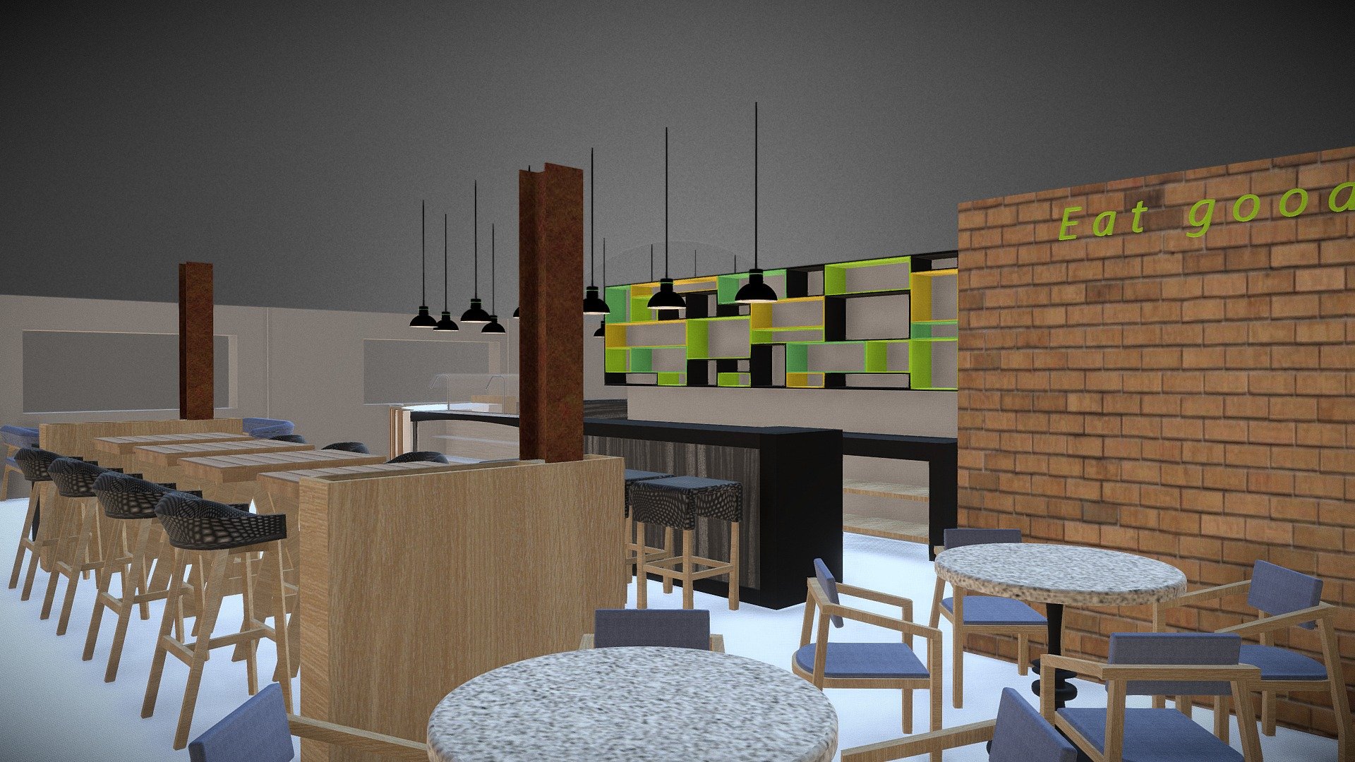 Bar-Restaurant - 3D model by JdelCampo (@jesusdelcampo) [2520148 ...
