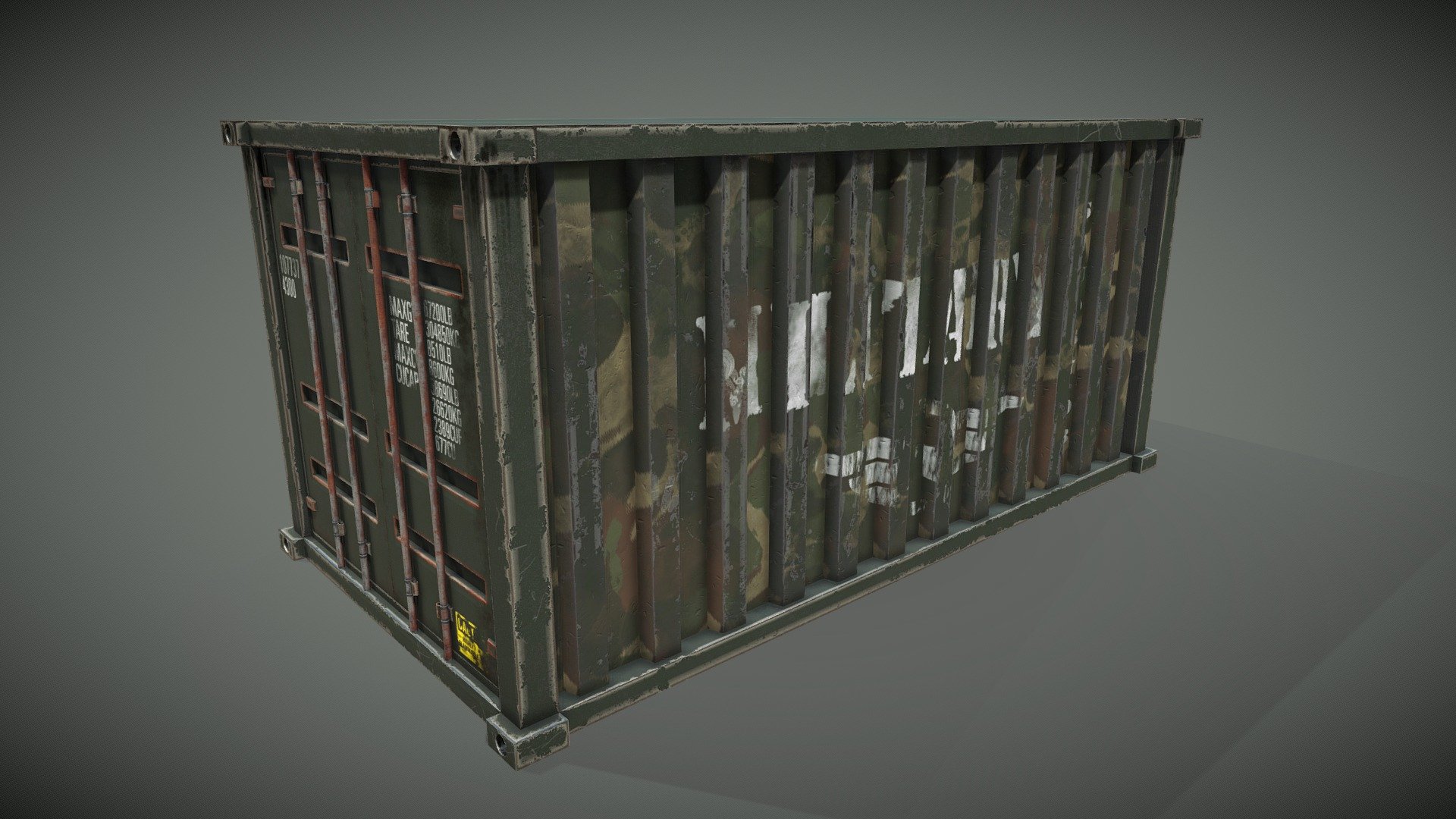 Military style freight container - Buy Royalty Free 3D model by ...