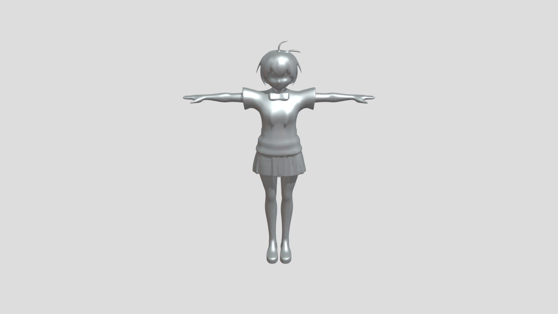 anime-style schoolgirl drawing - 3D model by mcmc4556 [25263d0] - Sketchfab