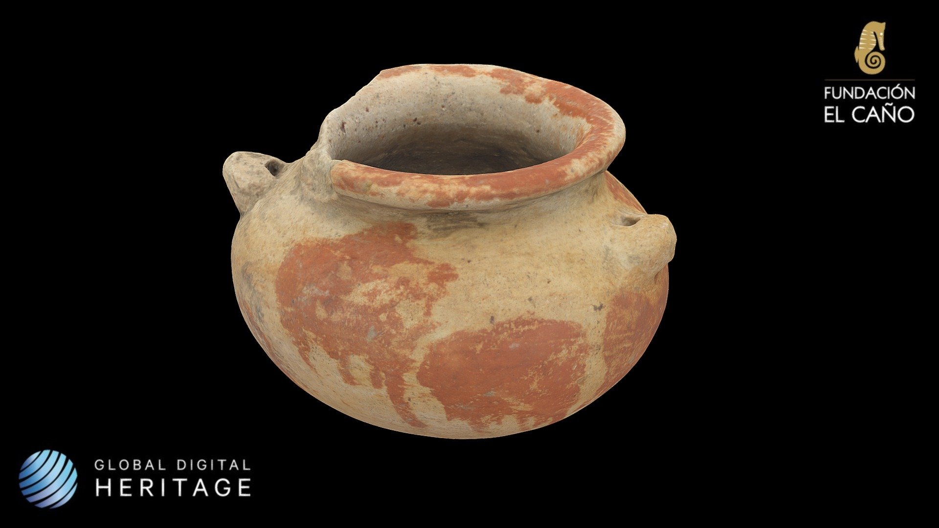 Globular pot with handles, El Caño, Panama - Download Free 3D model by ...