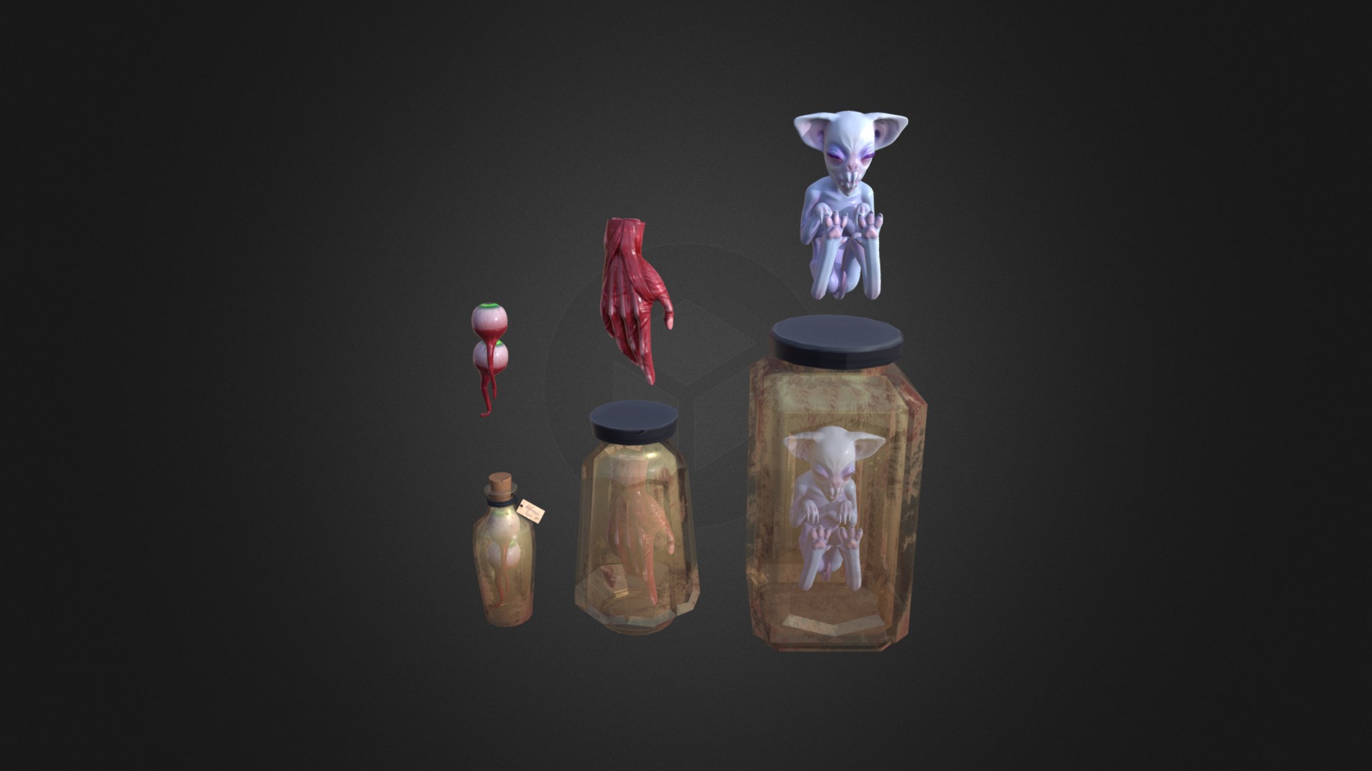 Creepy Jars - 3D model by Shaddy [2529f75] - Sketchfab