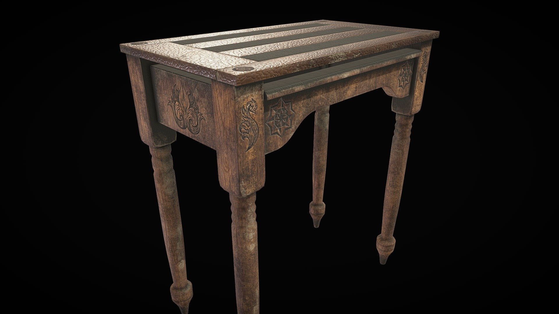 Wood Table decor Room accessories - Download Free 3D model by Mehdi ...