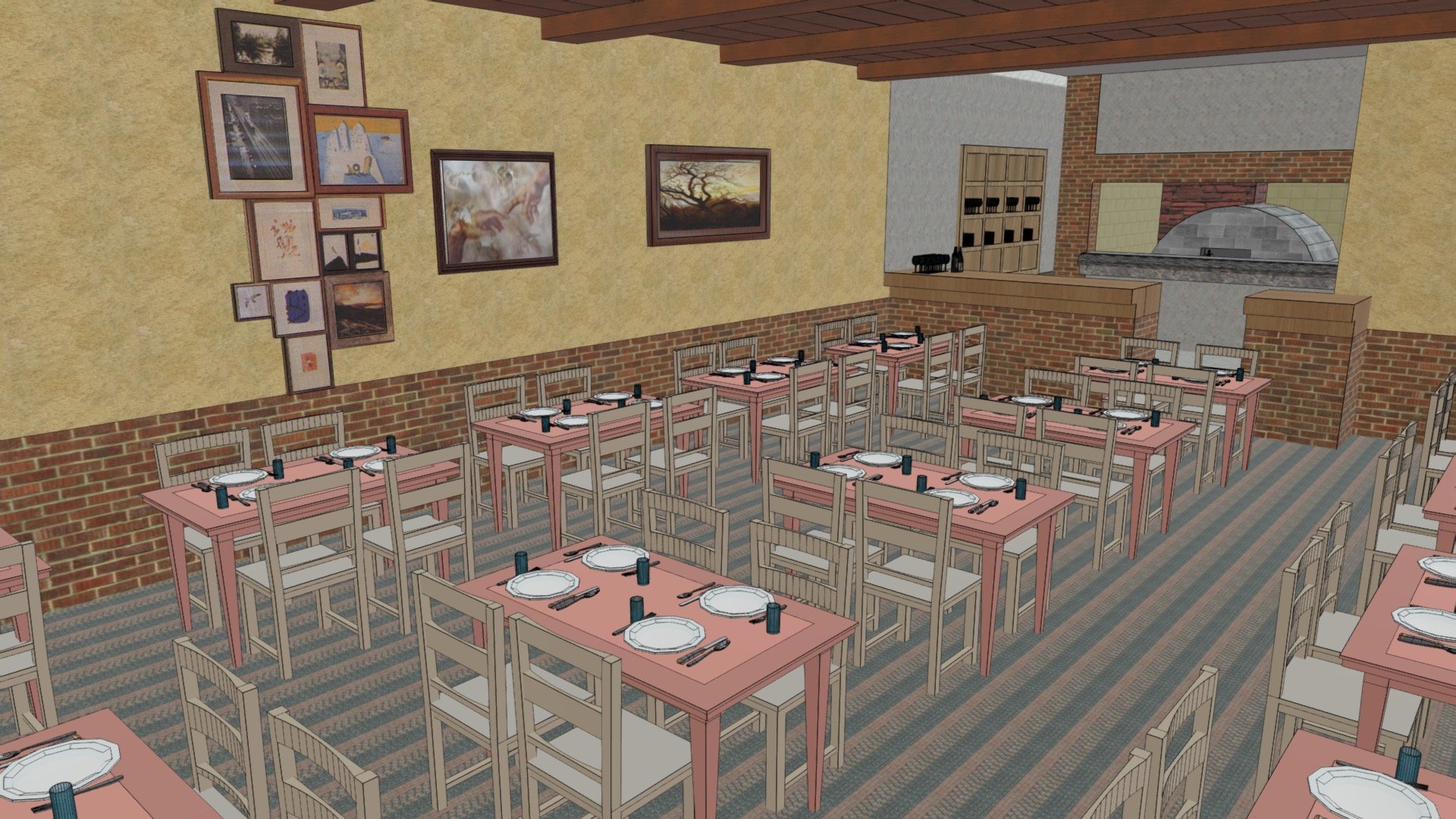 Restaurant - Download Free 3D model by Pasha (@Pasha.) [252ef9b ...