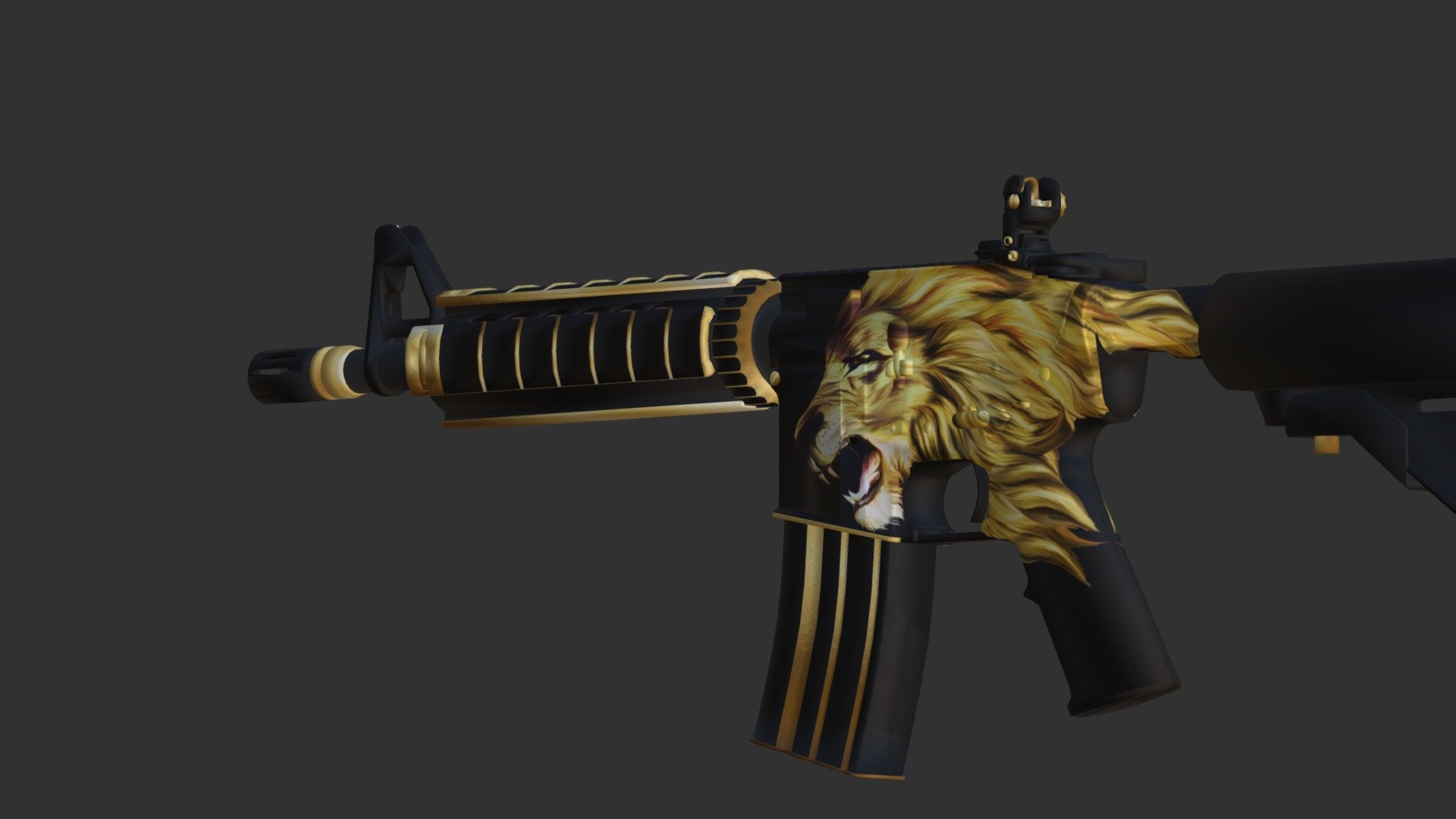 M4A4|King - Download Free 3D model by swainn (@riplej) [2530a91 ...
